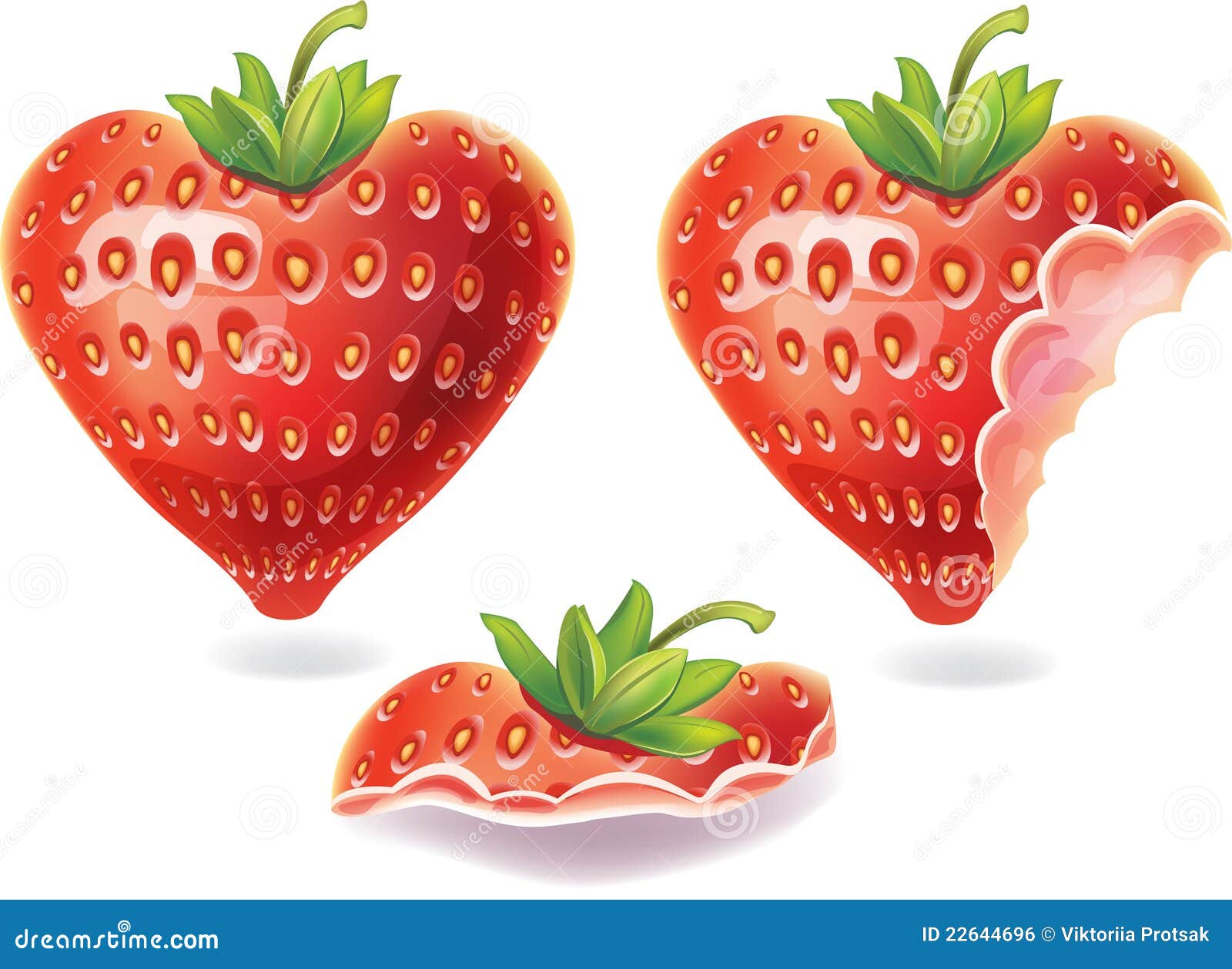 Nibbled strawberry stock vector. Illustration of food - 22644696
