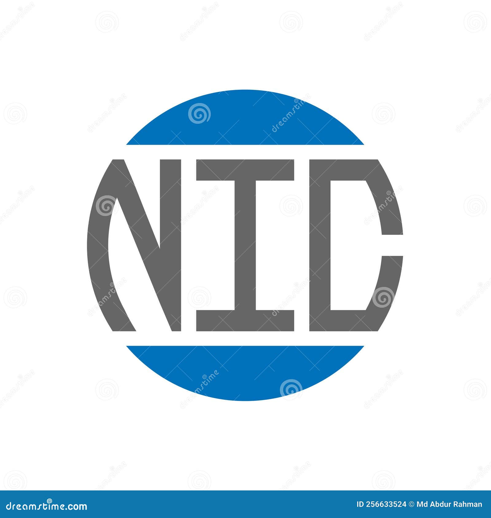 NIC Letter Logo Design on White Background. NIC Creative Initials ...