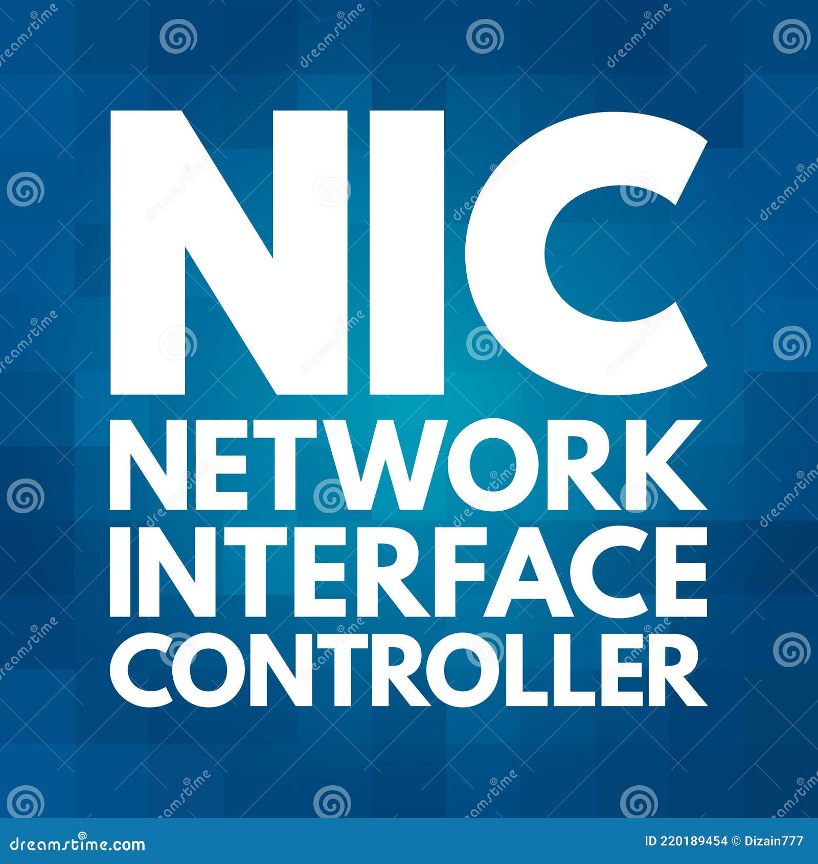 NIC - Network Interface Controller Acronym, Technology Concept ...