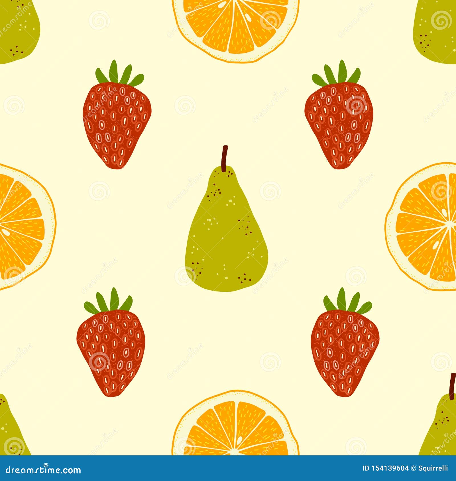 Fresh Fruit Seamless Repeating Pattern Tile Stock Vector - Illustration ...