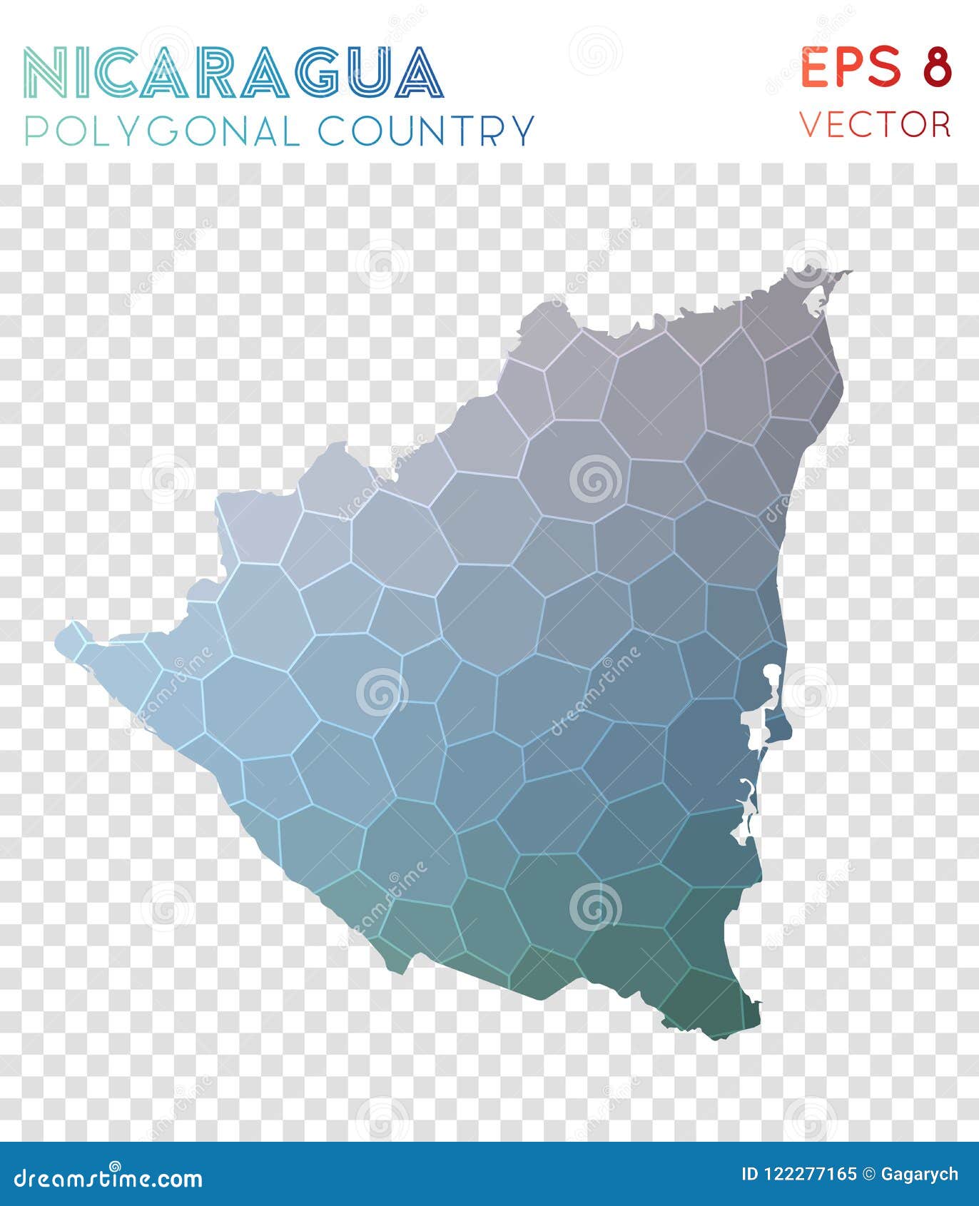 Nicaragua Polygonal Map, Mosaic Style Country. Stock Vector ... Nicaragua Polygonal Map, Mosaic Style Country. Stock Vector ...