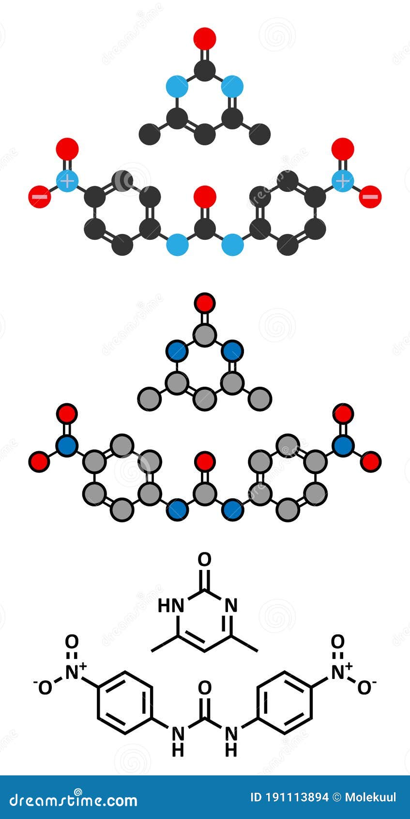 Nicarbazine Coccidiostat Mixture. Skeletal Formula. Chemical Structure ...
