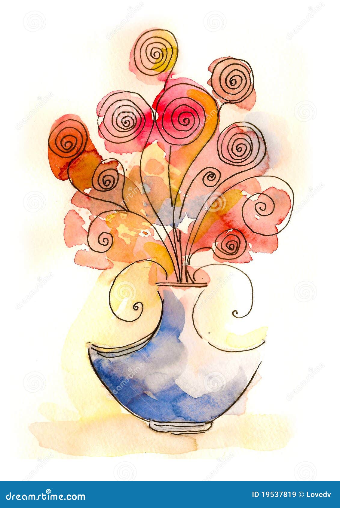Nice abstract bouquet stock illustration. Illustration of creative ...