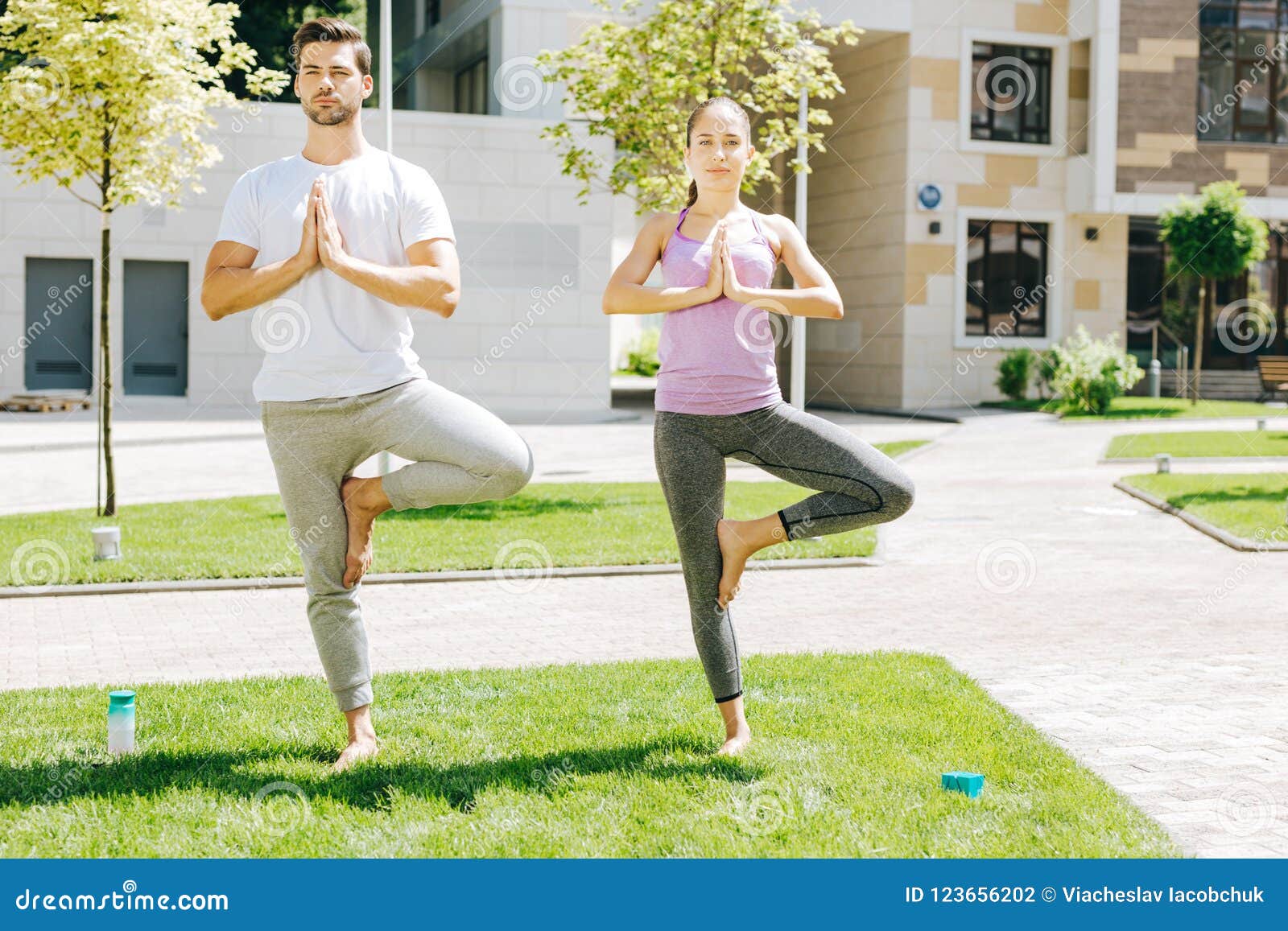 Nice Active People Enjoying Yoga Stock Photo - Image of millennials ...