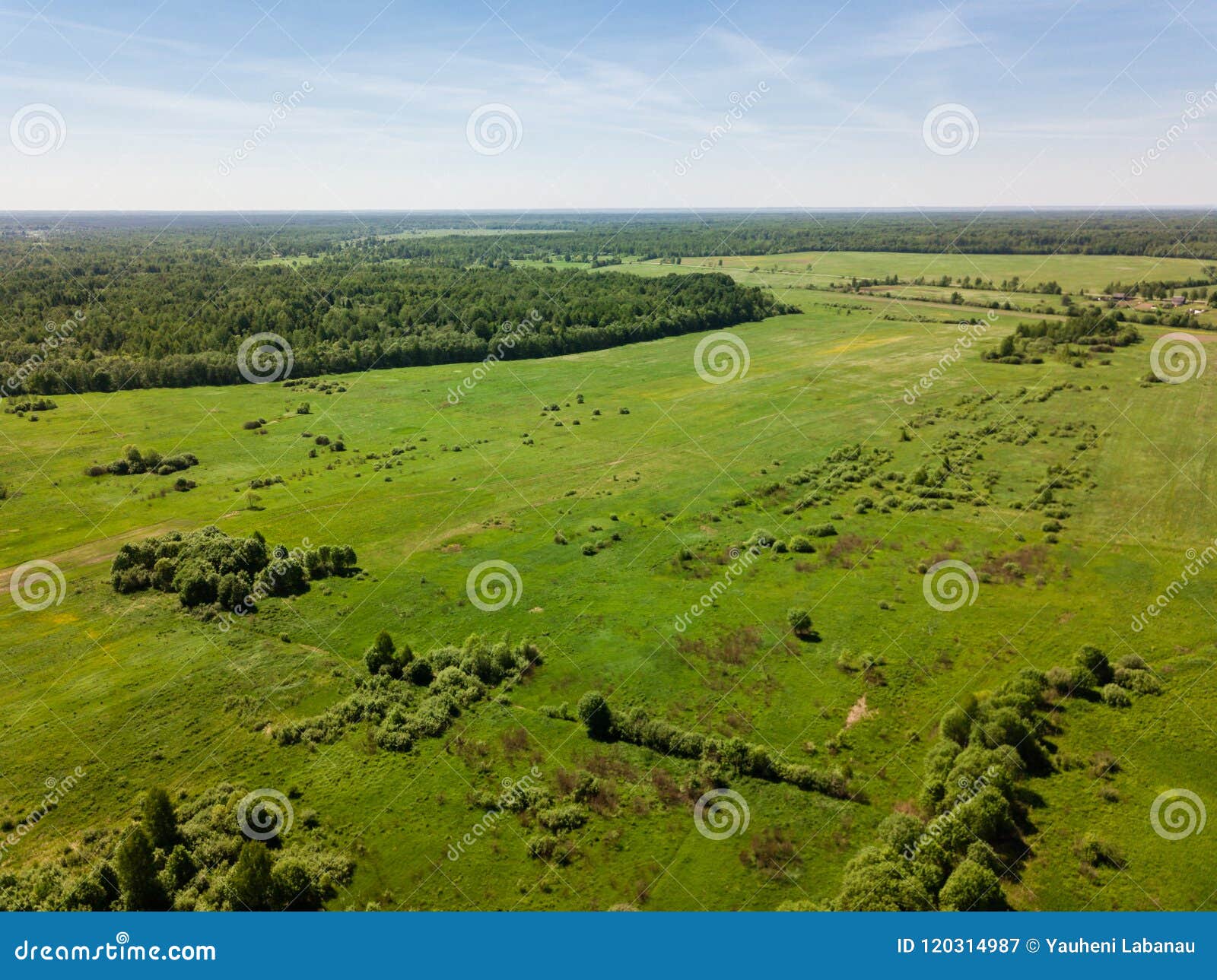 Nice Aerial View of Green Field. Landscape Stock Image - Image of empty ...