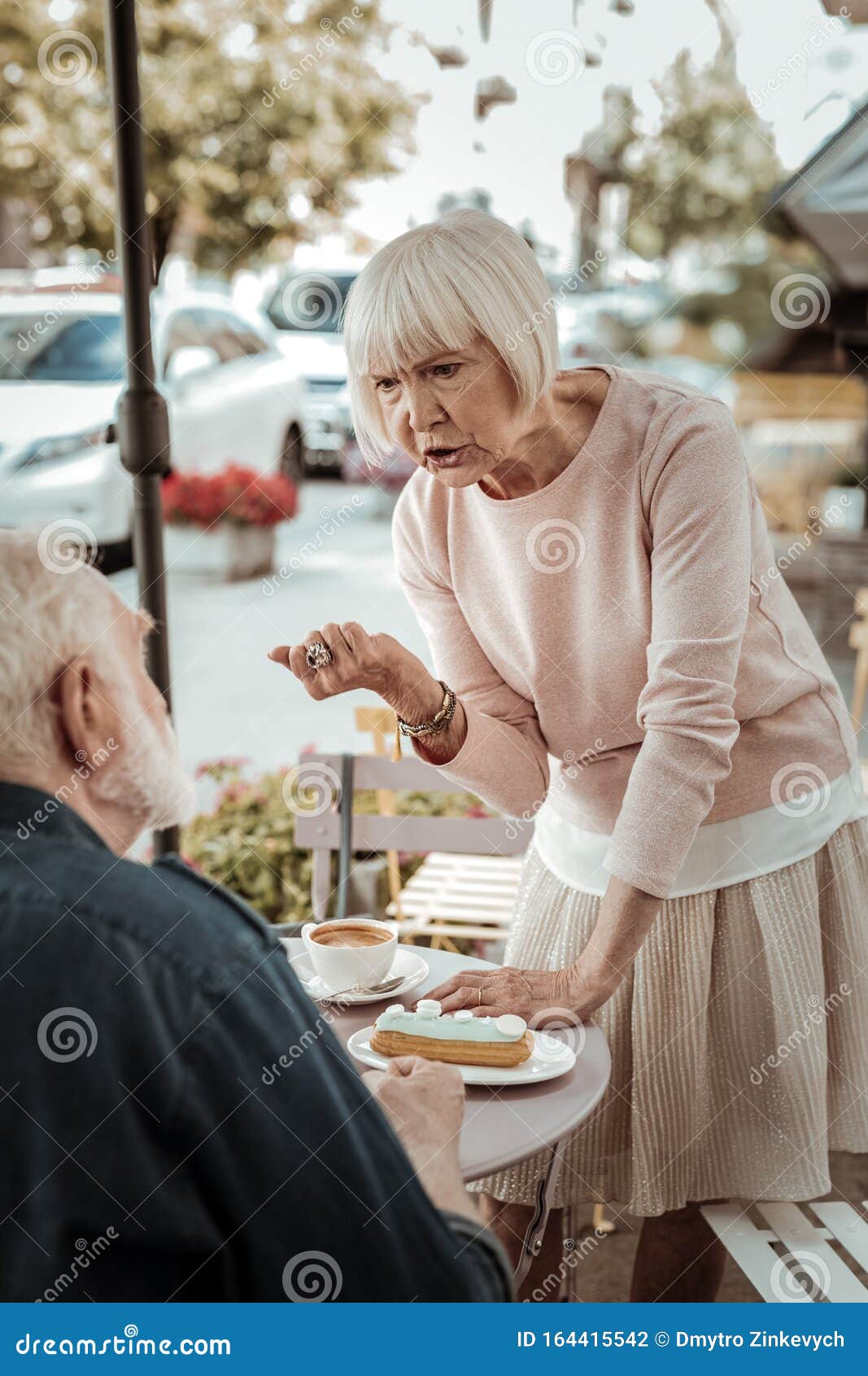 Nice Aged Woman Arguing with Her Husband Stock Photo - Image of ...