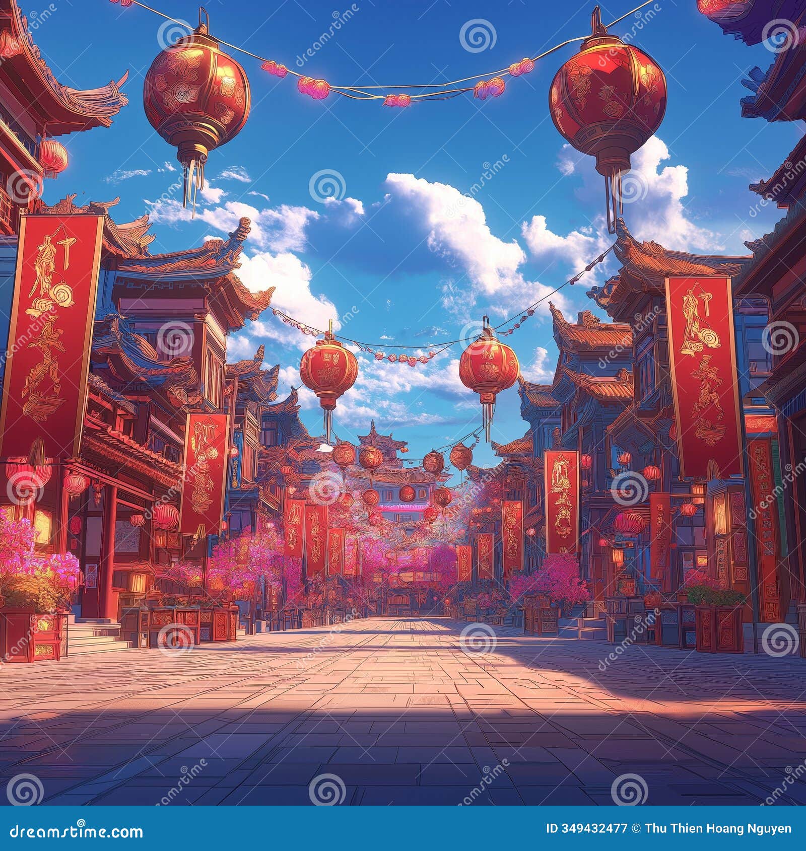 Nice Anime Background for Wallpaper Stock Image - Image of asia, street ...