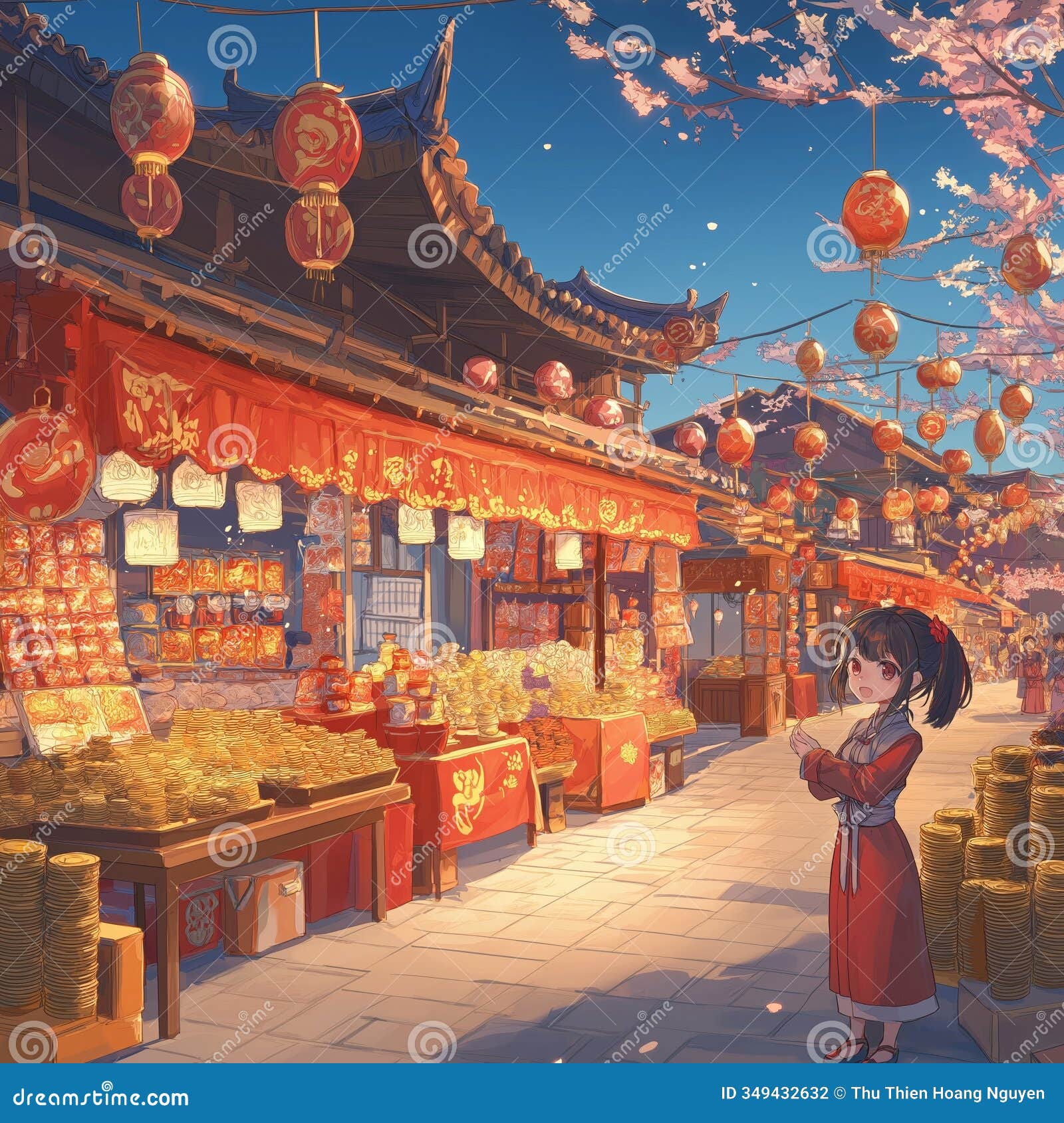 Nice Anime Background for Wallpaper Stock Photo - Image of background ...