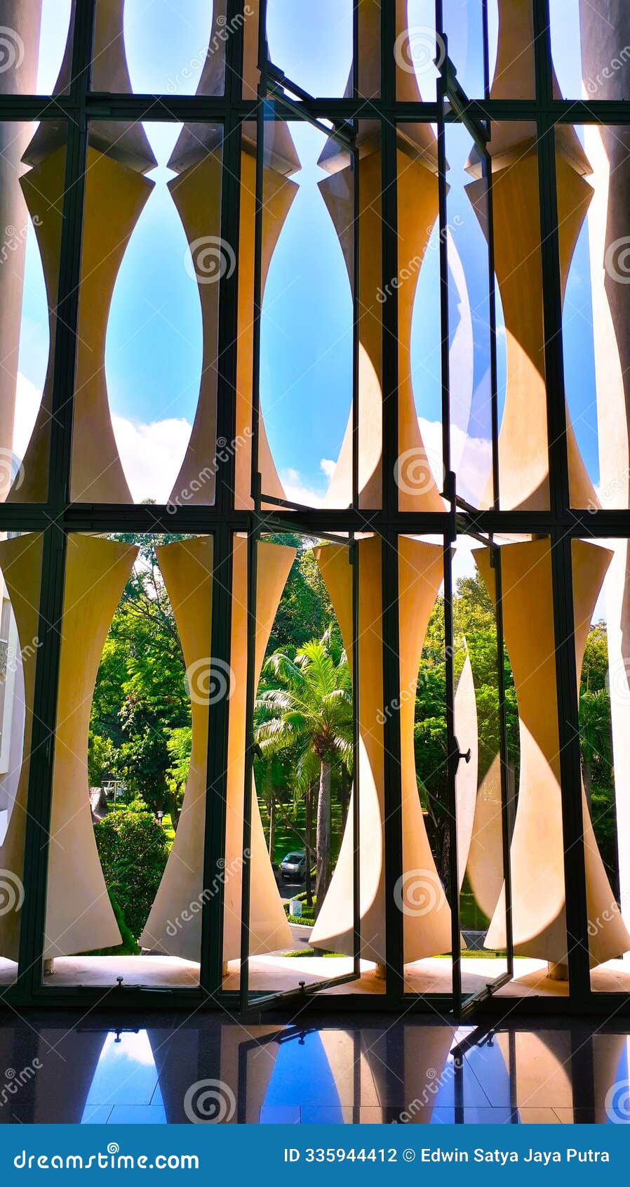 Nice Architectural Design, Creating Abstract Pattern on Window Stock ...