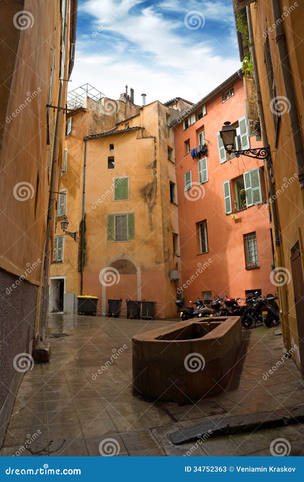 Nice - Architecture of City of Nice in the Old Town Stock Image - Image ...