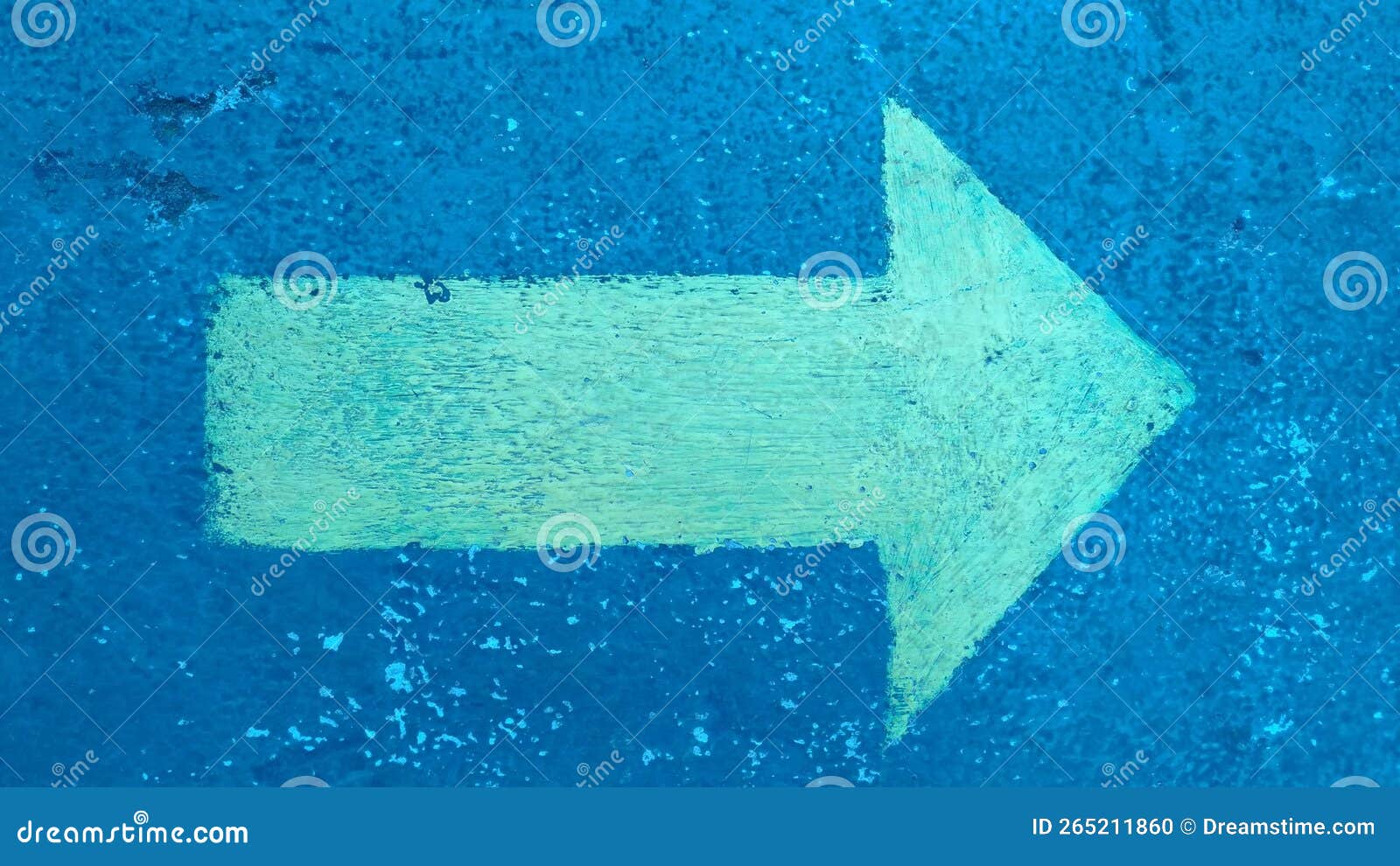A Nice Arrow Painted in the Wall for Background Stock Photo - Image of ...