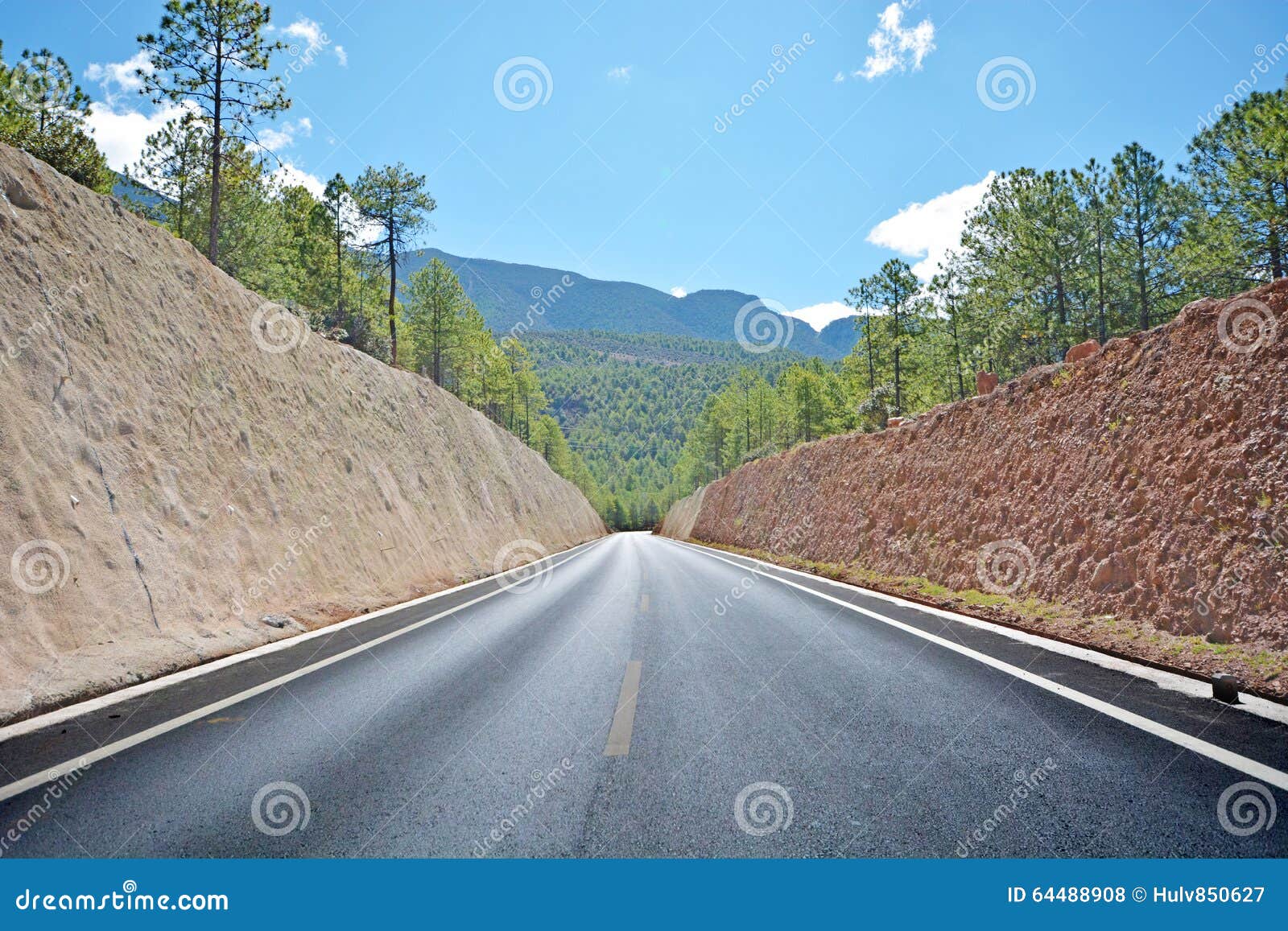 Nice asphalt road stock photo. Image of green, empty - 64488908