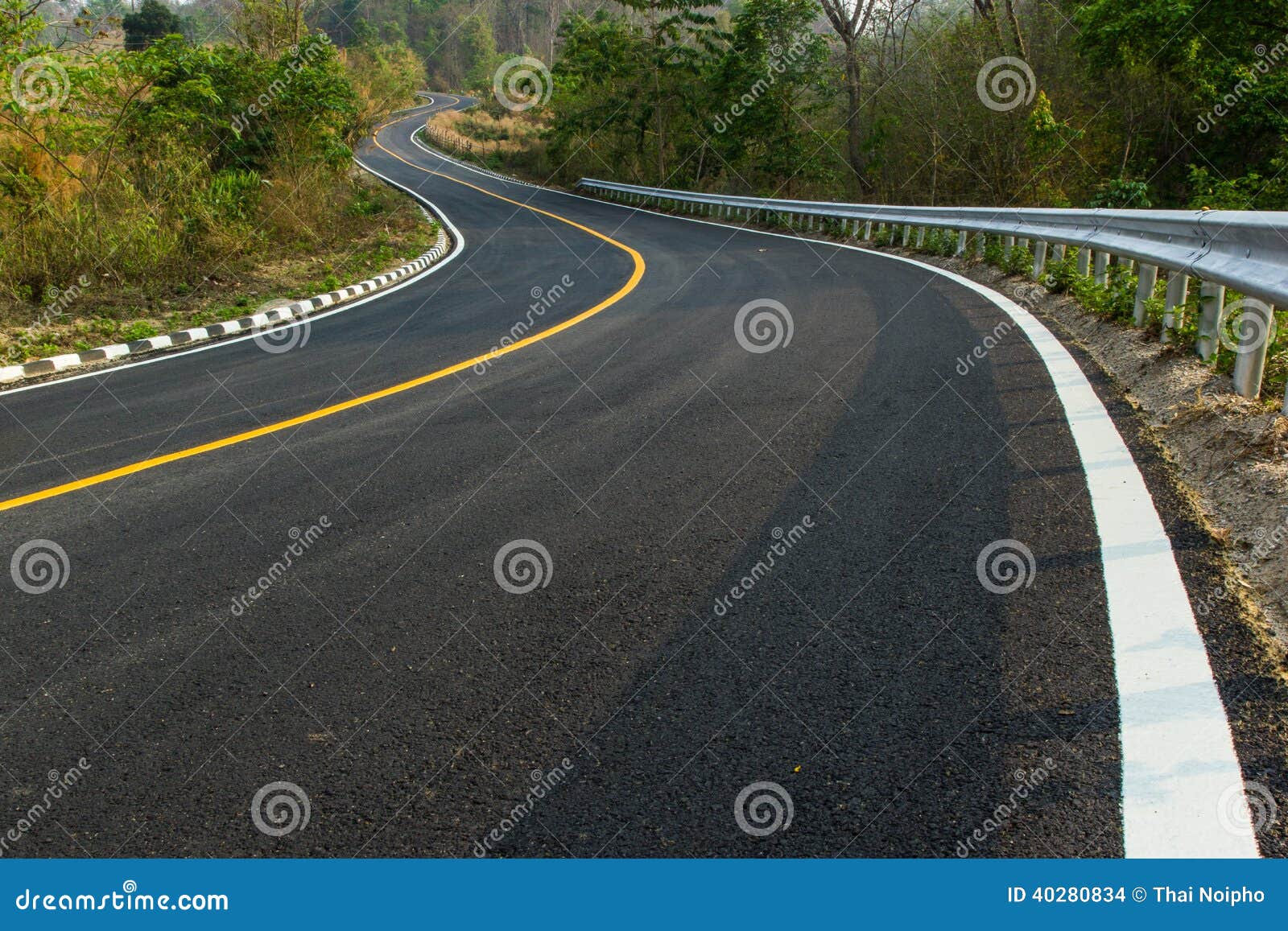 Nice asphalt road stock photo. Image of exotic, chiangmai - 40280834