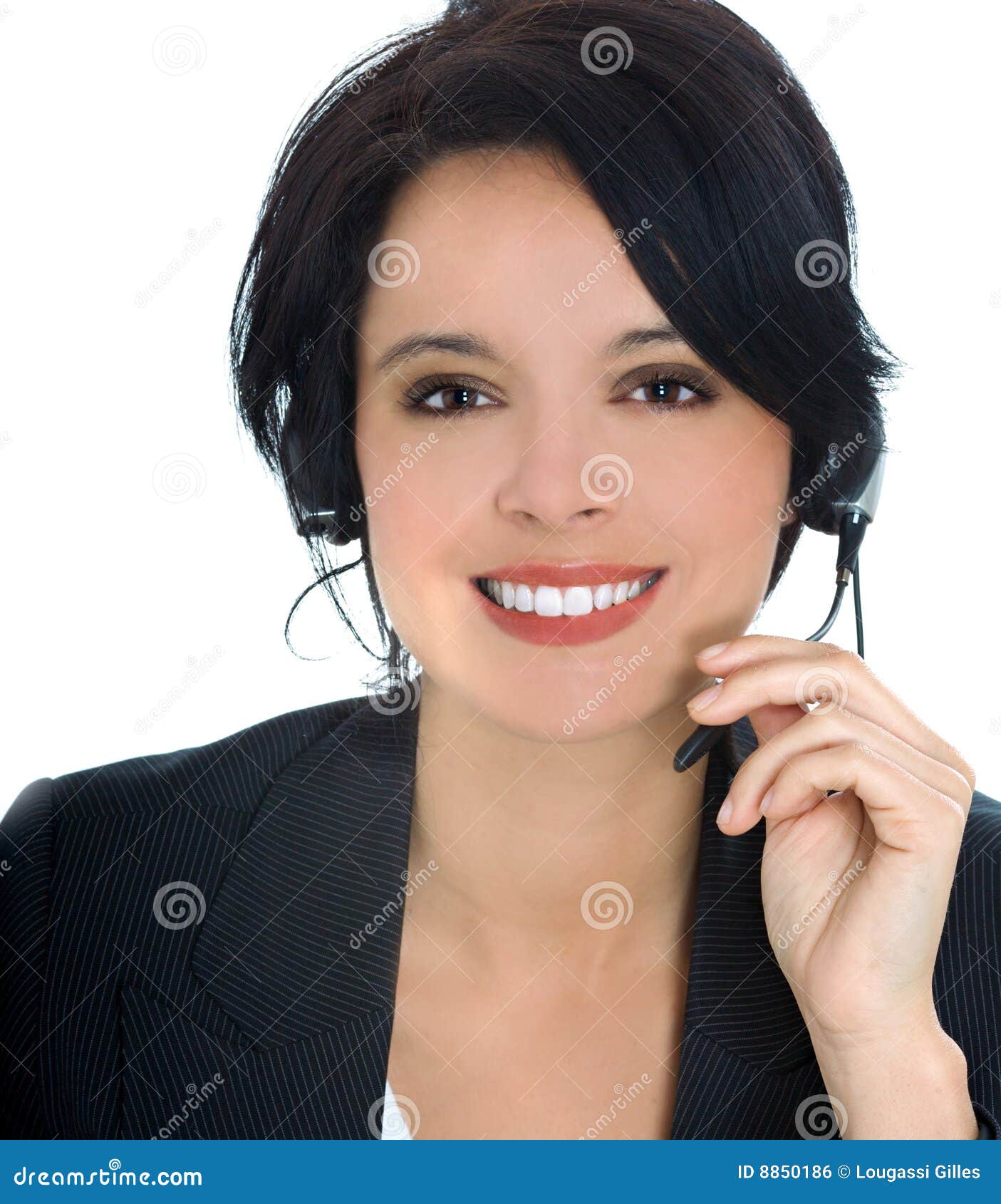 Nice assistant operator stock photo. Image of microphone - 8850186