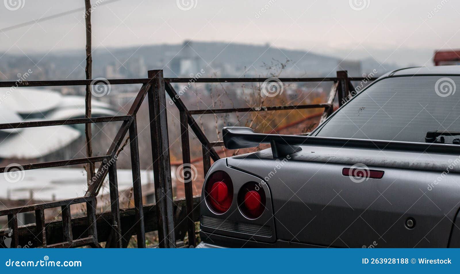 Nice Back of a Skyline with a Skyline Stock Photo - Image of hood ...