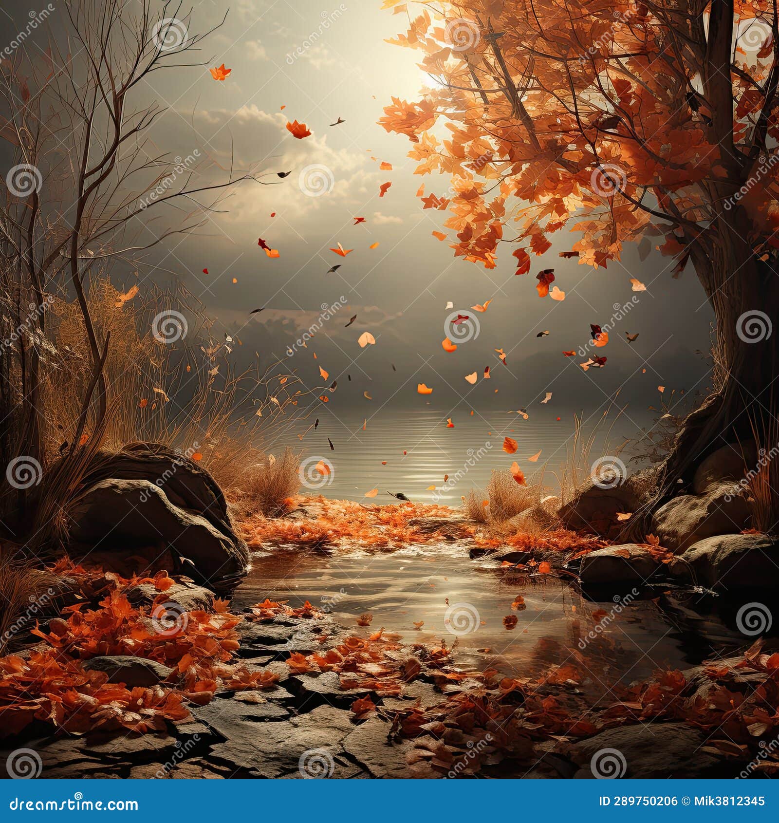 Nice Background for Autumn and Fall Concept. Stock Illustration ...