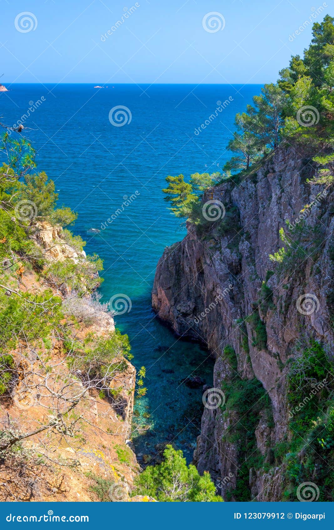Nice Bay in a Coastal Costa Brava in Spain Stock Photo - Image of blue ...