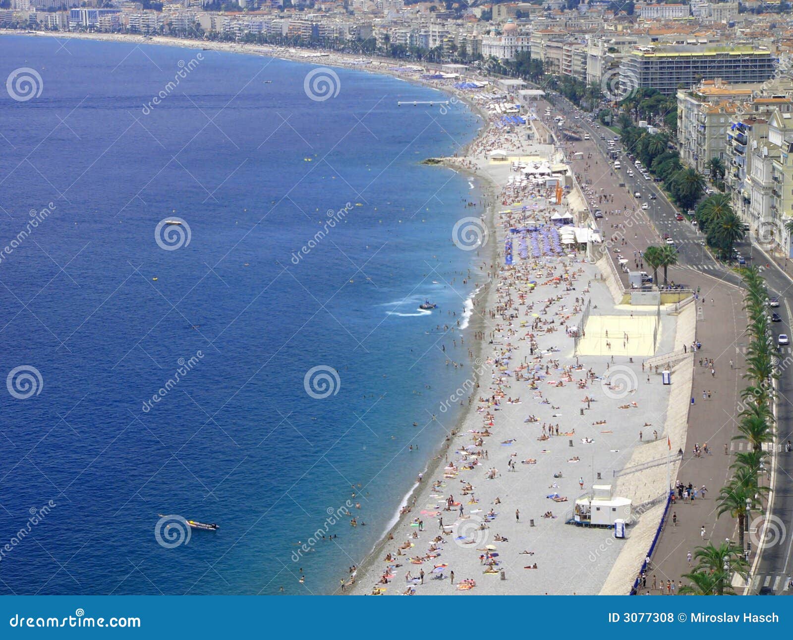 Nice - beach. stock photo. Image of hotels, nice, relax - 3077308