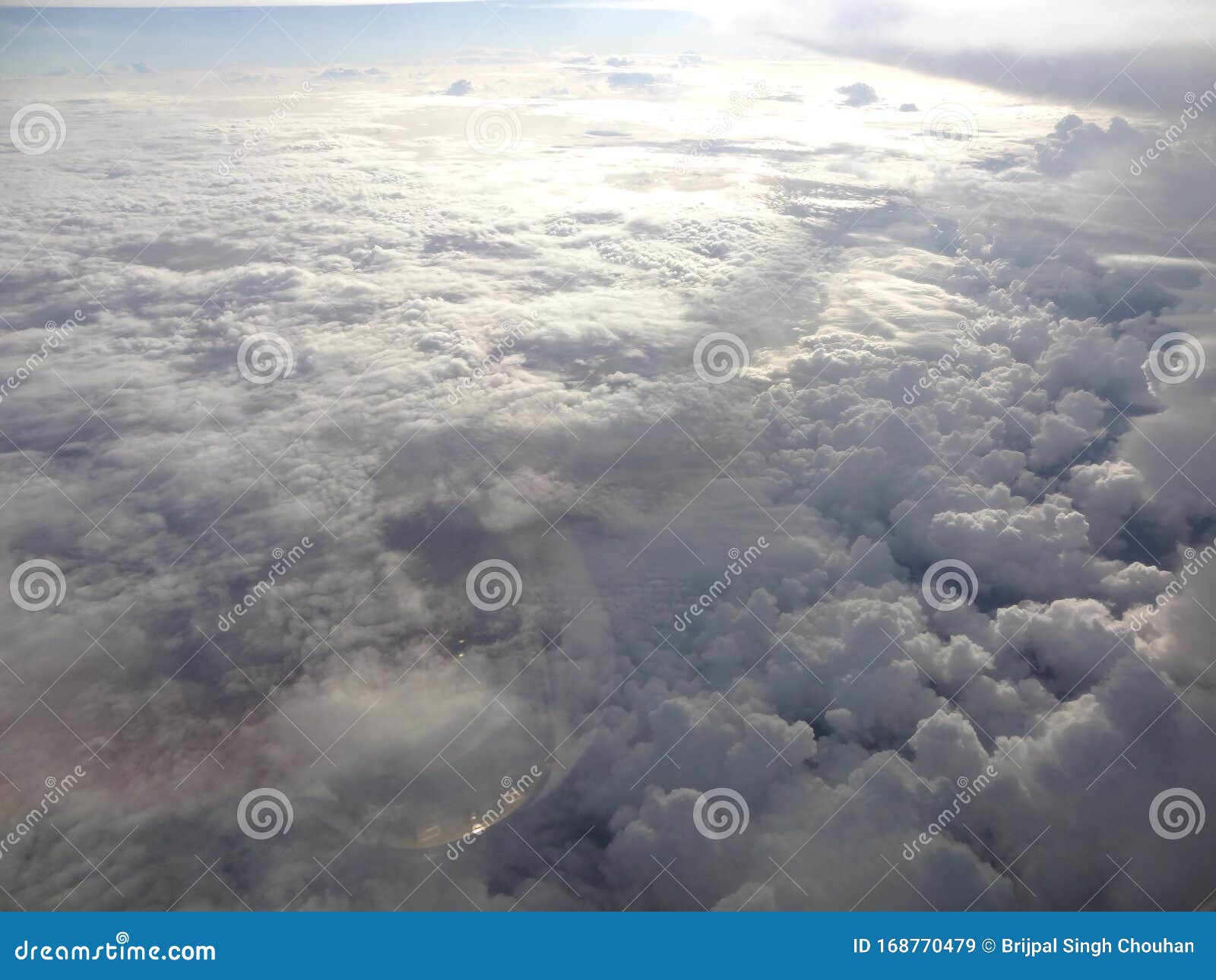 A Layer of Cloud from the Top of Clouds Stock Image - Image of blue ...