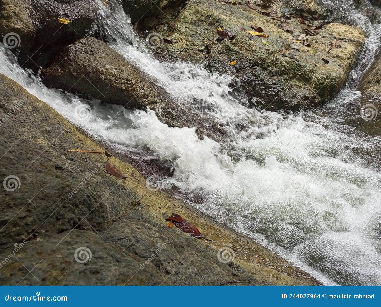 Nice and Beautiful River Water Flow on the Rock Stock Photo - Image of ...