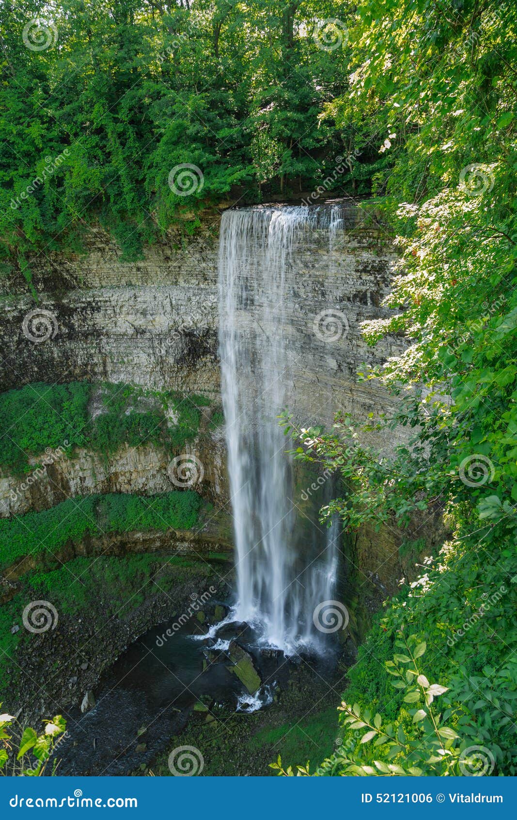 Nice Beautiful Vertical View of Niagara Escarpment Water Fall Stock ...