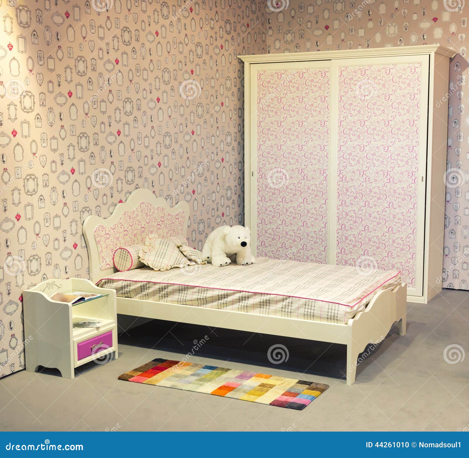 Nice Bed in Child S Bedroom Stock Photo - Image of bedding, apartment ...