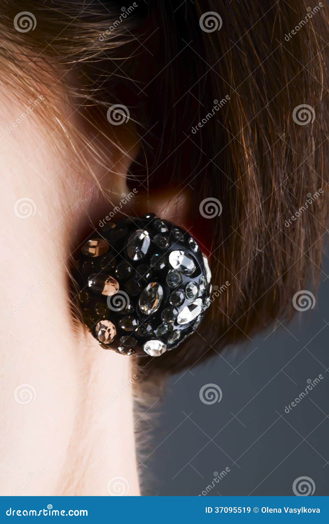 Nice black earring stock image. Image of feminine, sensuality - 37095519