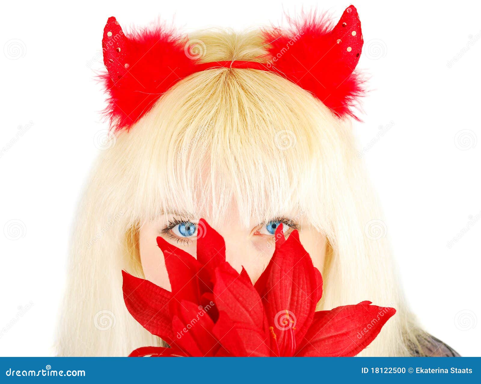 Nice blond Evil girl stock photo. Image of attractive - 18122500