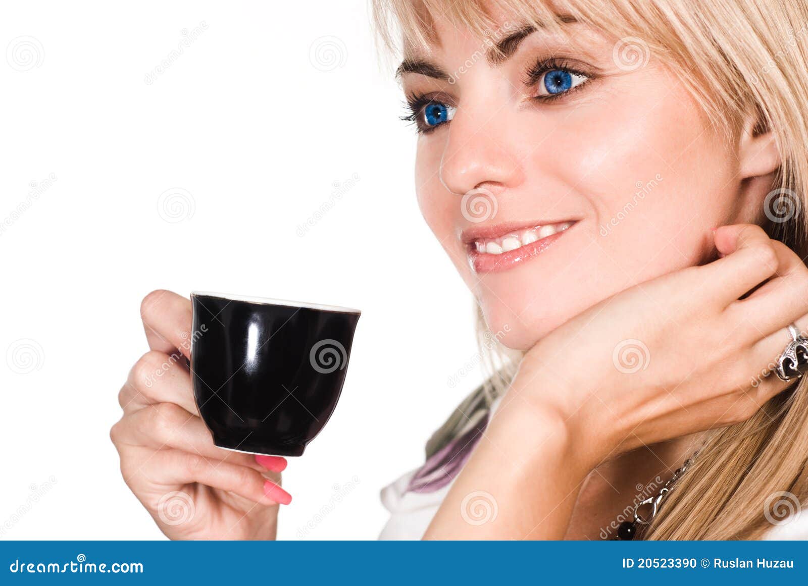 Nice blonde with cup stock photo. Image of model, portrait - 20523390