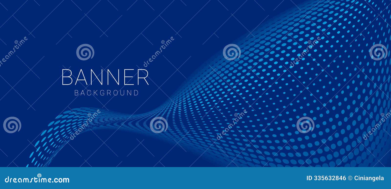 Nice Blue Abstract Wave Banner Background Stock Vector - Illustration ...