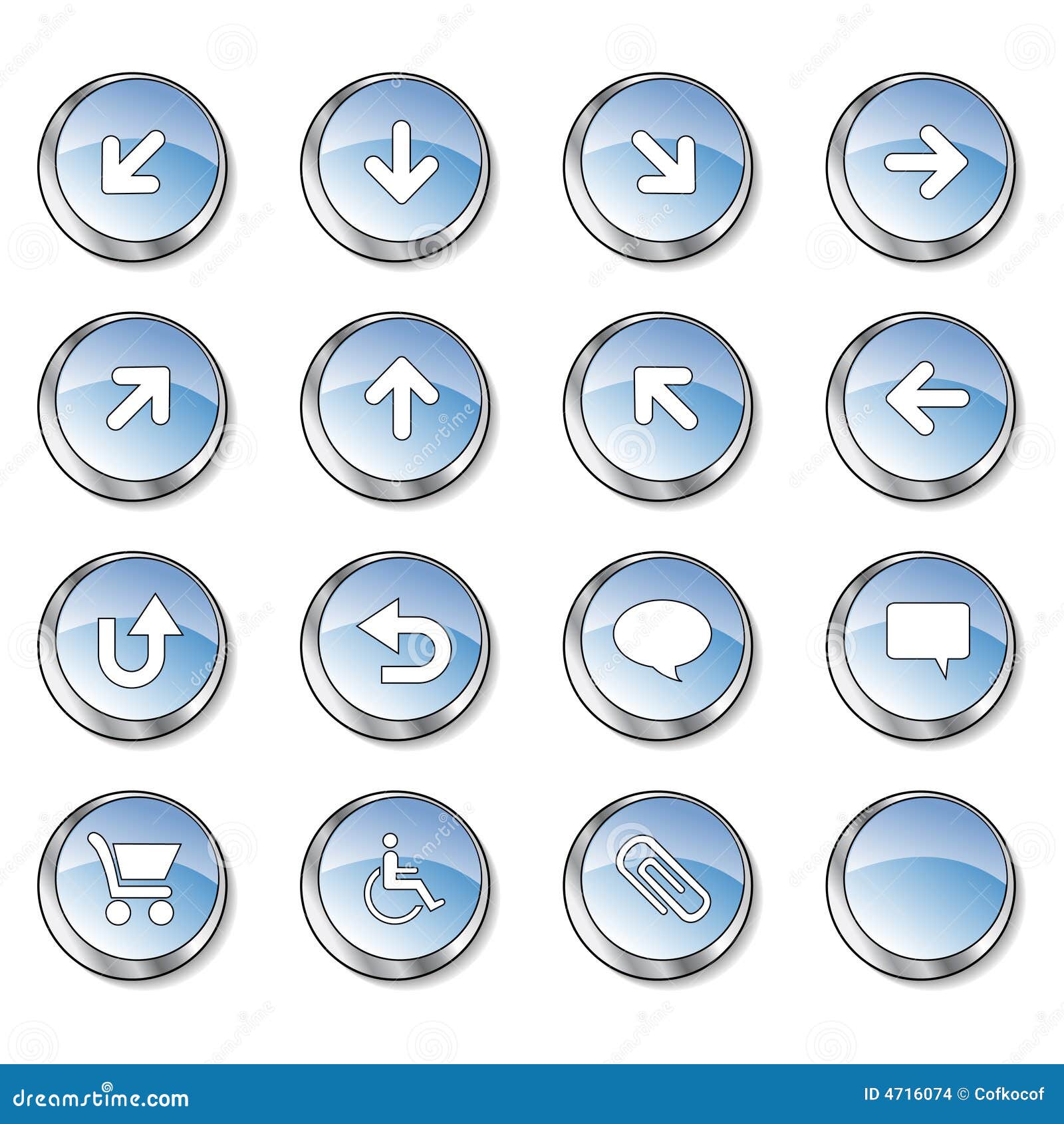 Nice blue glossy buttons stock vector. Illustration of internet - 4716074