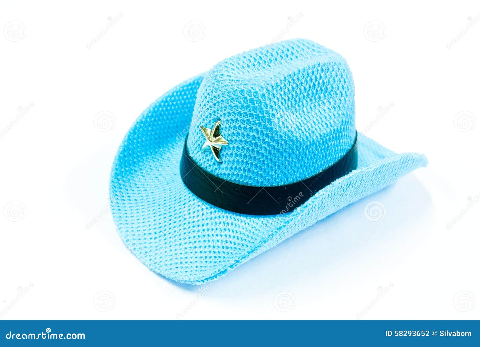 Nice Blue Hat Isolated on White Background Stock Photo - Image of ...