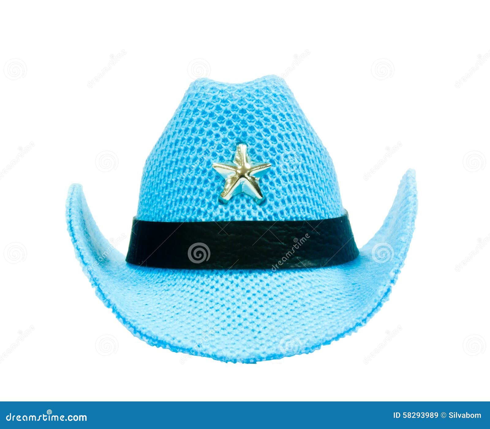 Nice Blue Hat Isolated on White Background Stock Image - Image of strip ...