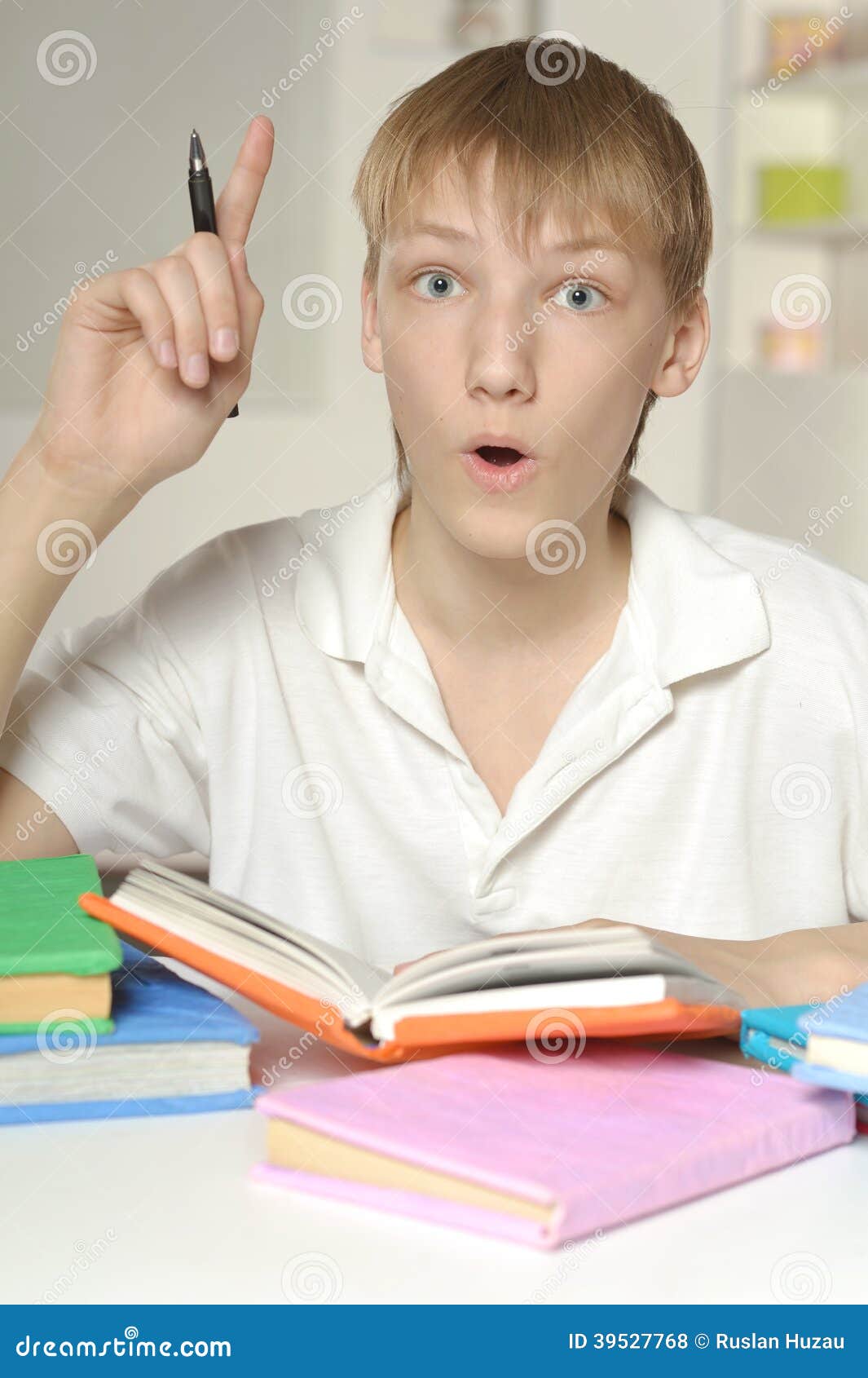 Nice boy with book stock photo. Image of male, childhood - 39527768