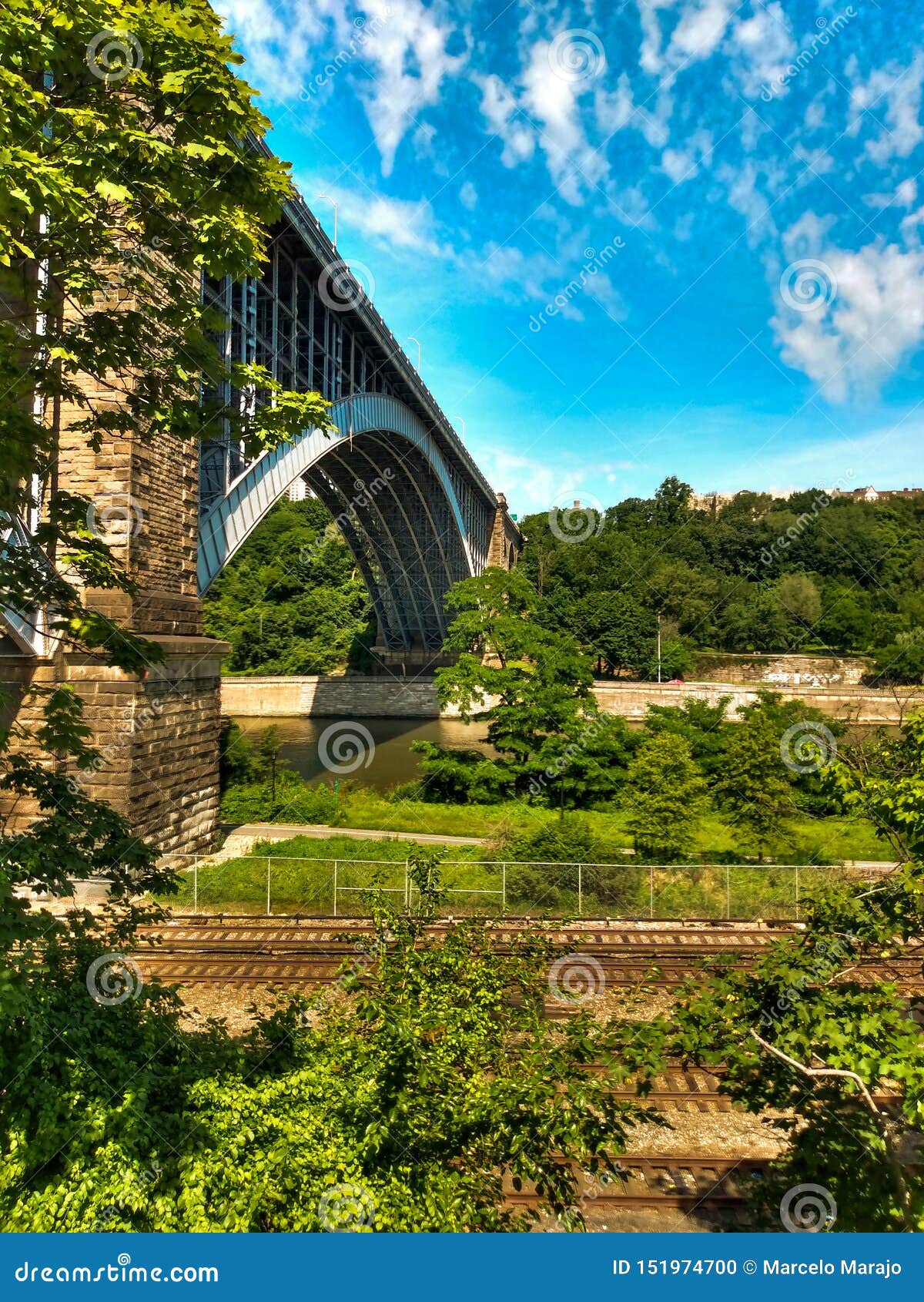 Nice bridge in New York stock photo. Image of beautiful - 151974700