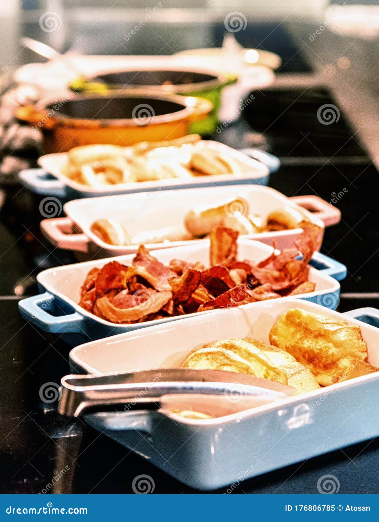 Nice Buffet Line in a Hotel Stock Image - Image of eating, delicious ...