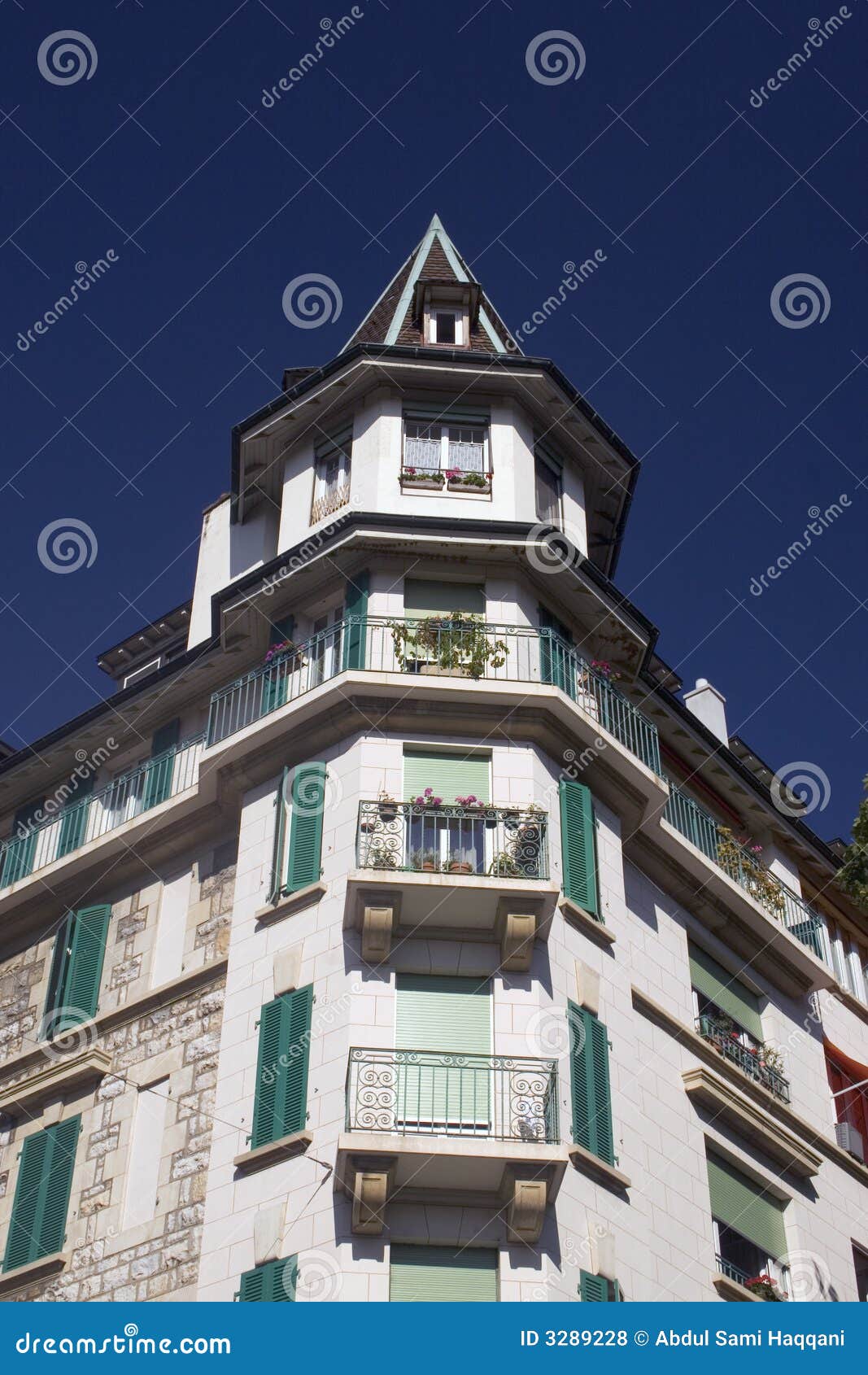 Nice building stock photo. Image of balcony, apartments - 3289228