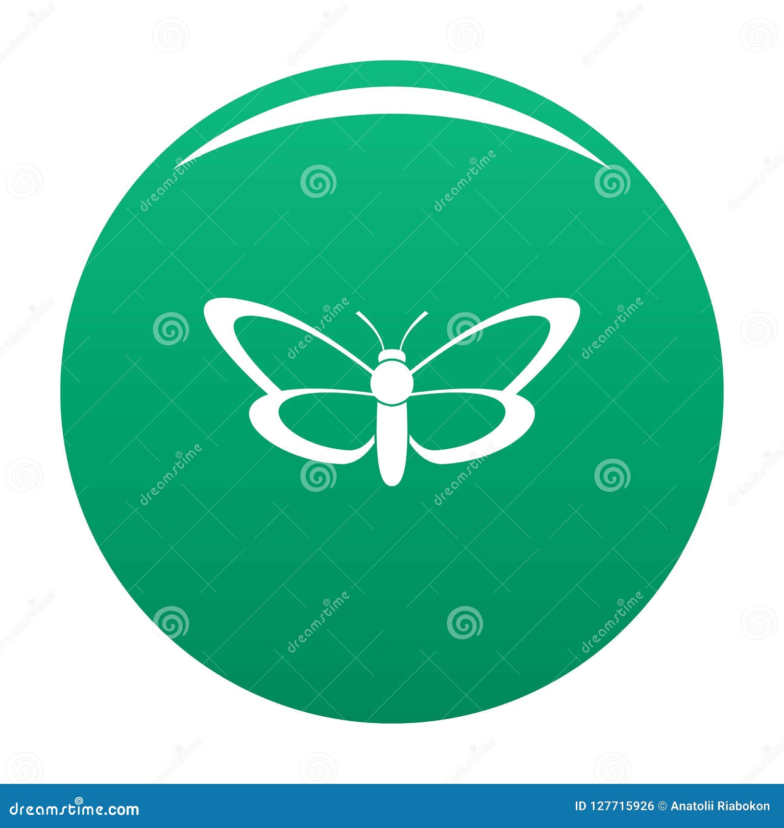 Nice Butterfly Icon Vector Green Stock Vector - Illustration of sign ...