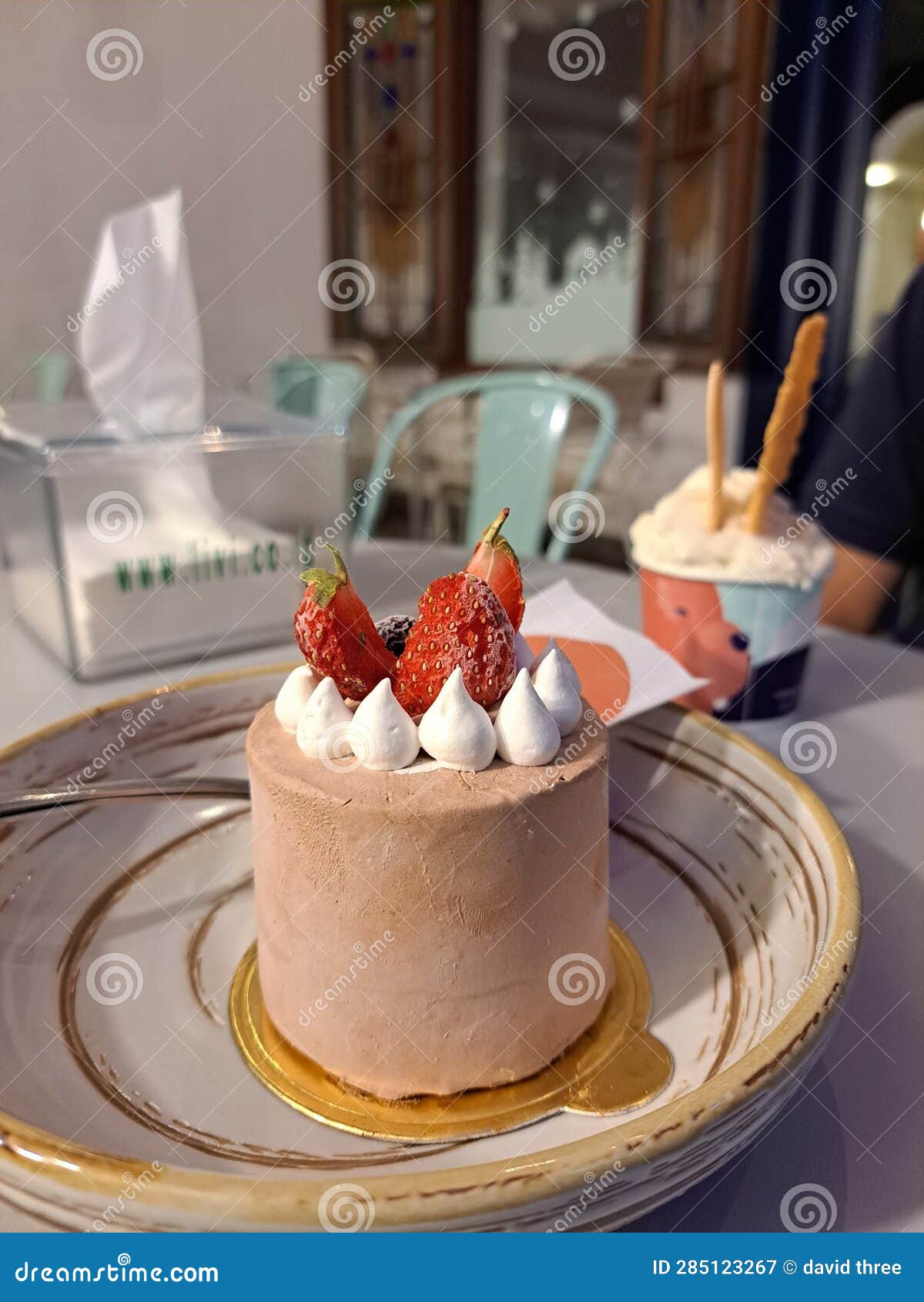 Nice Cake with Strawberry Topping Stock Image - Image of dessert ...