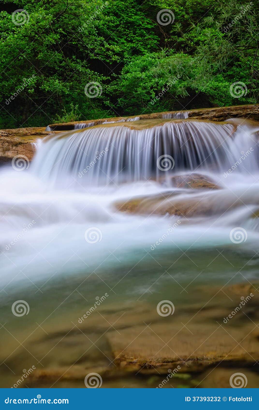 Nice cascade of the stream stock photo. Image of stream - 37393232
