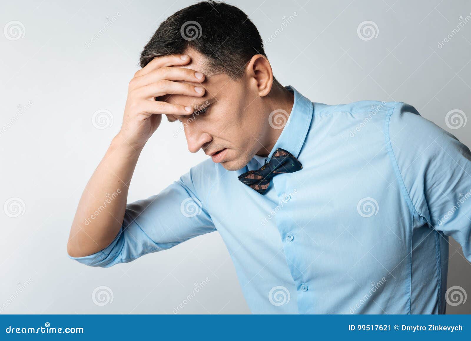 Nice Cheerless Man Thinking about His Problems Stock Image - Image of ...