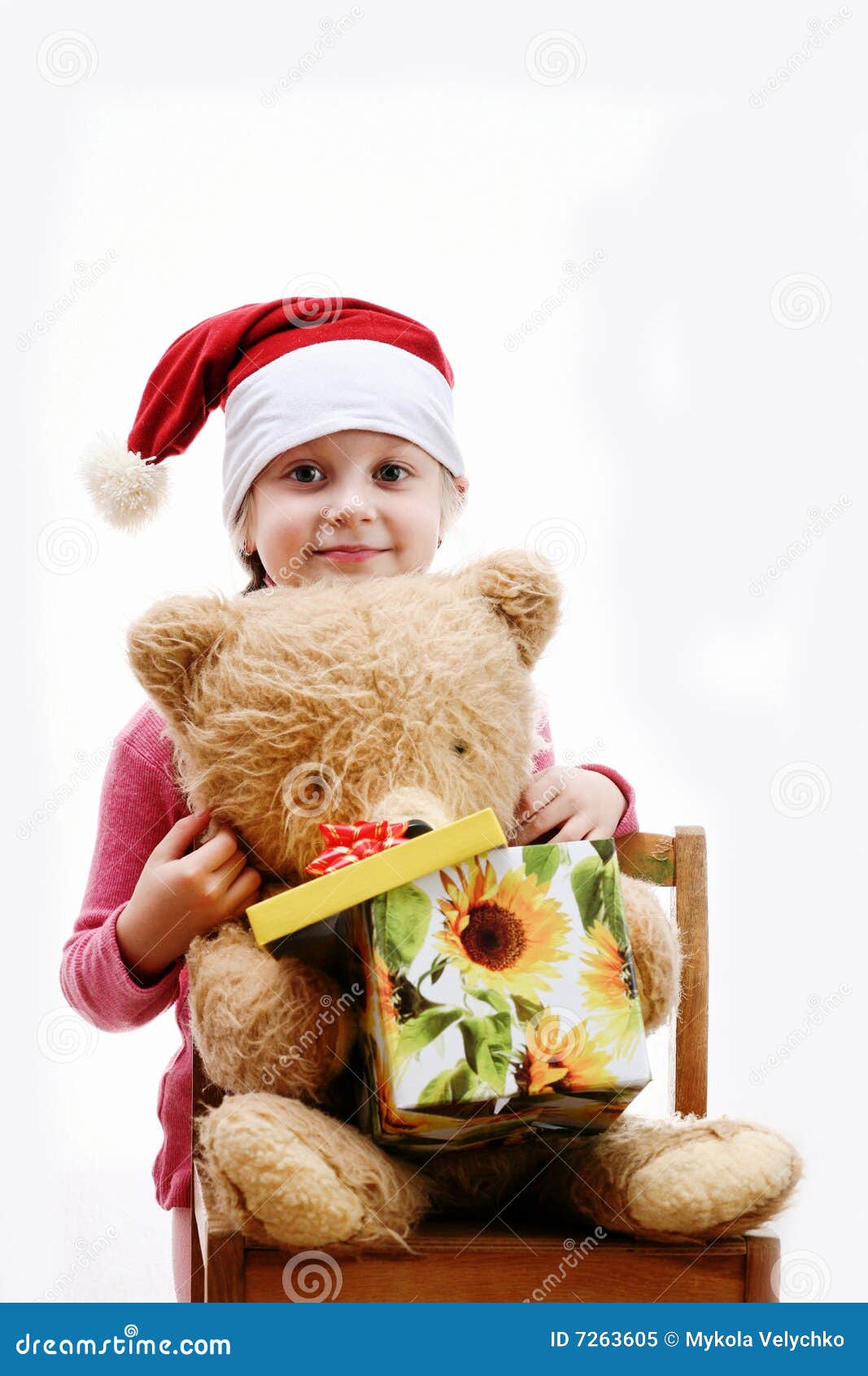 Nice child with gift stock image. Image of christmas, girl - 7263605
