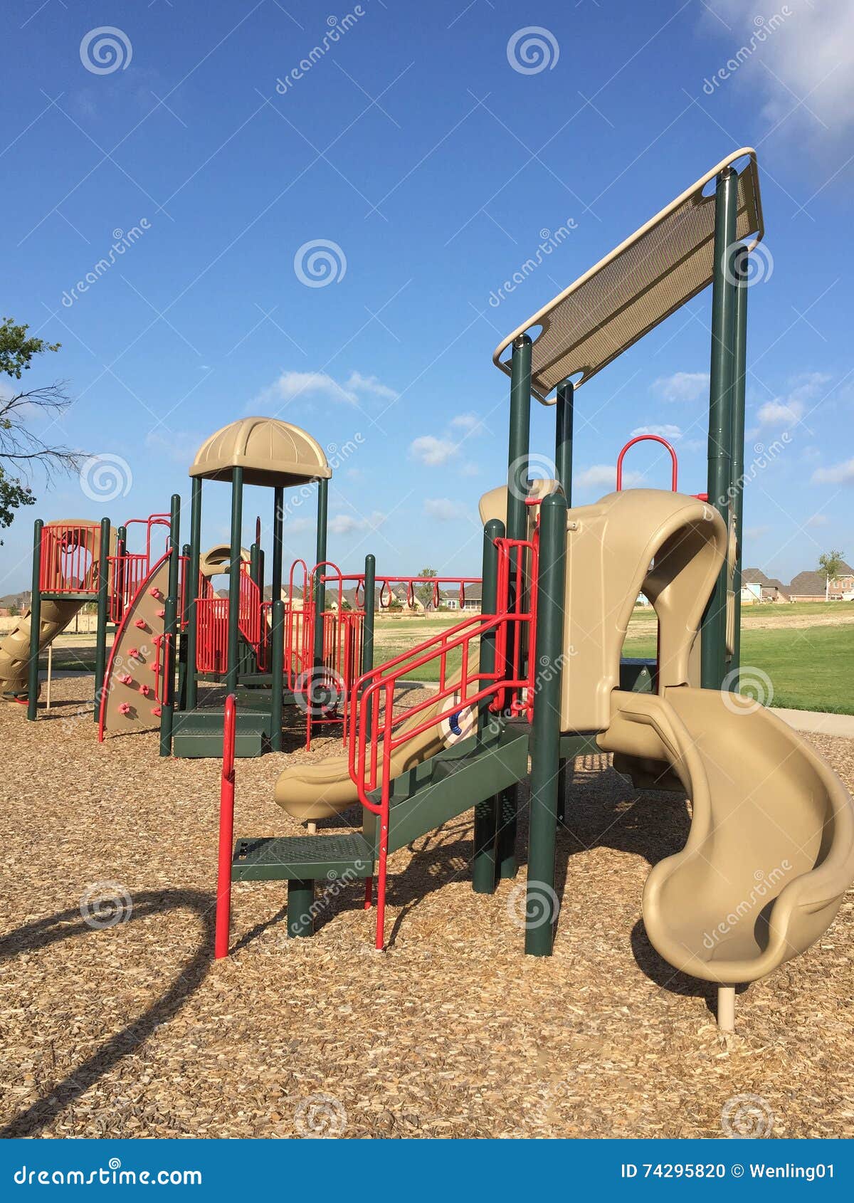 Nice Children Playground in Community Stock Photo - Image of friendly ...