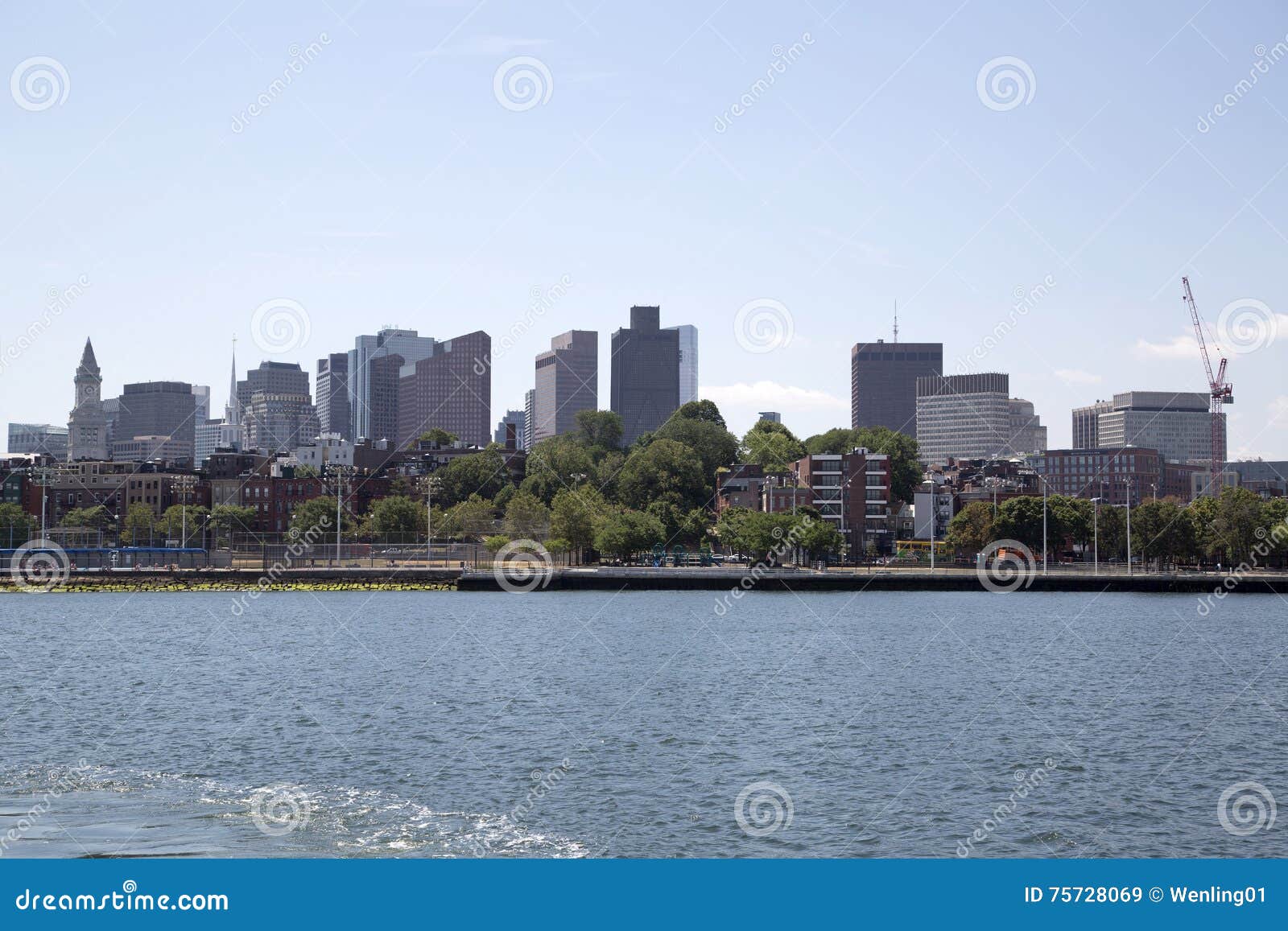 Nice city Boston skyline editorial stock image. Image of travel - 75728069