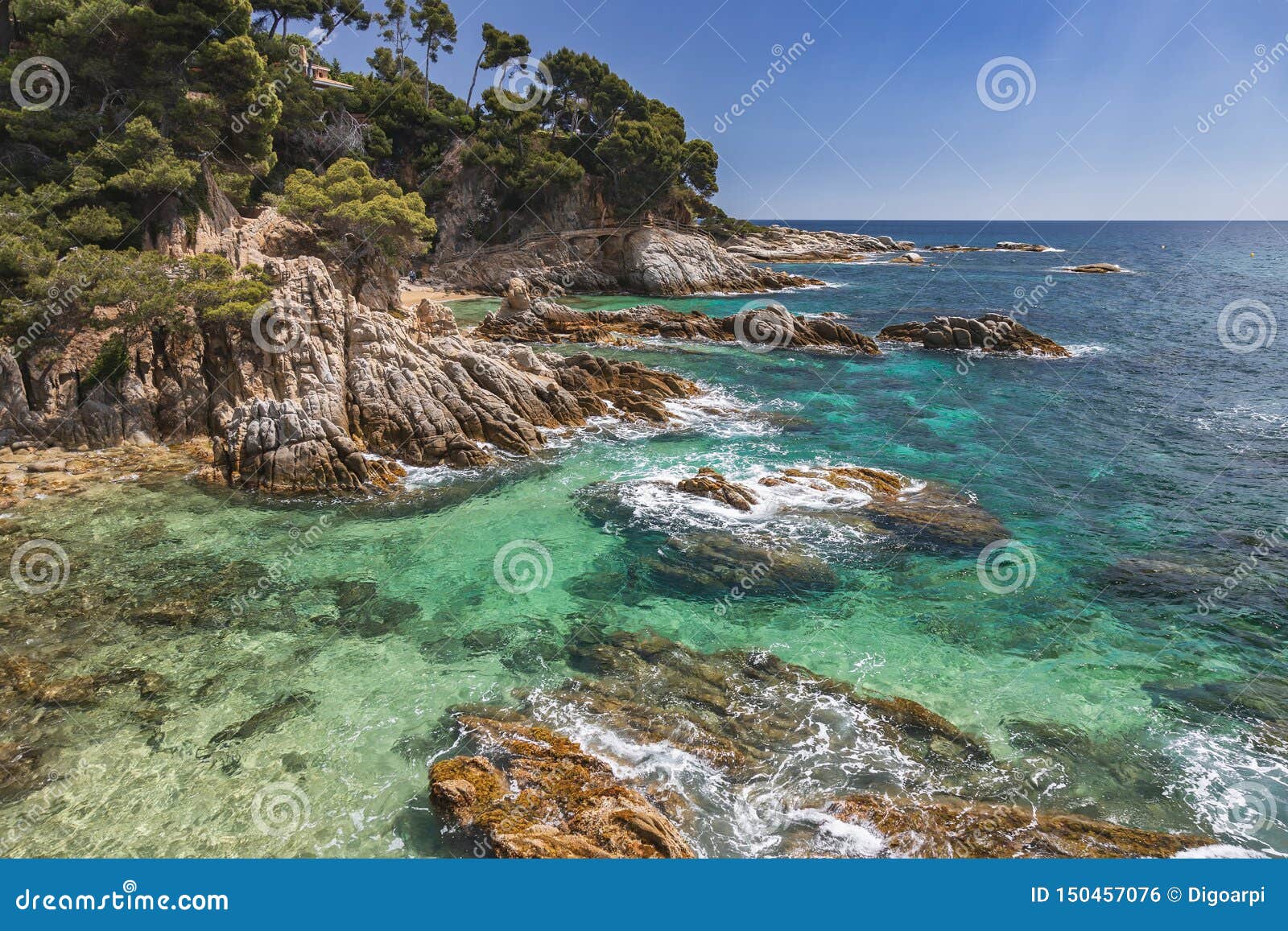 Nice Coastal Landscape from Spanish Costa Brava in Spain Stock Photo ...
