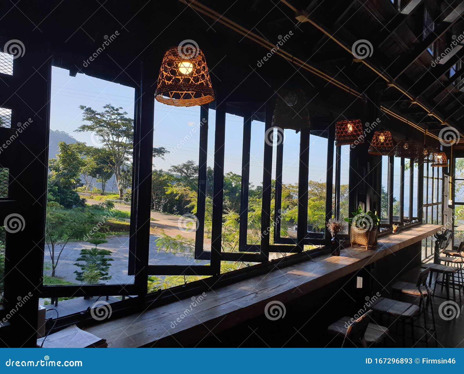A Nice Coffee Shop in Rural Area of Thailand Stock Image - Image of ...