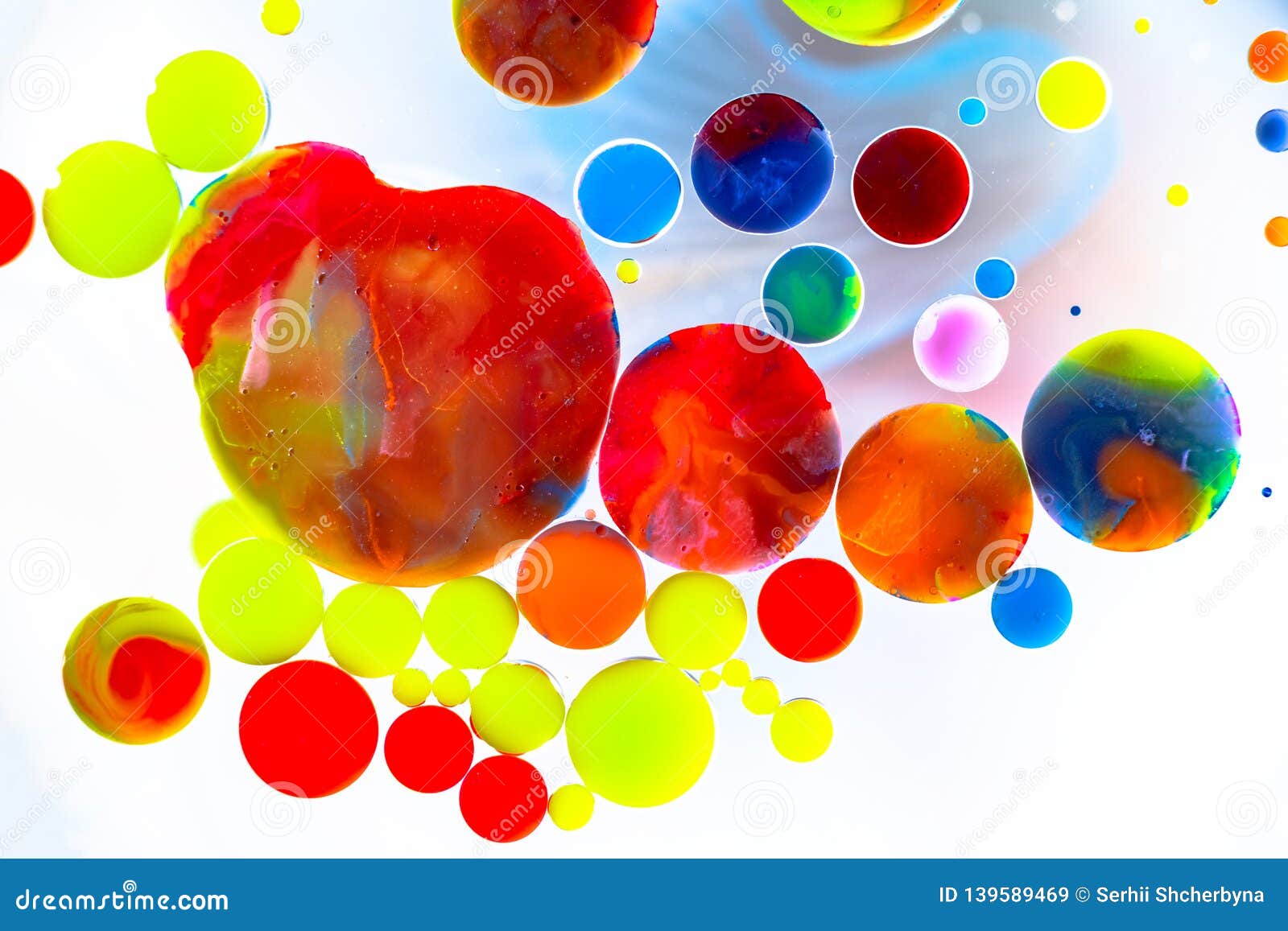 Nice Color Bubbles on White Background Abstract Stock Image - Image of ...