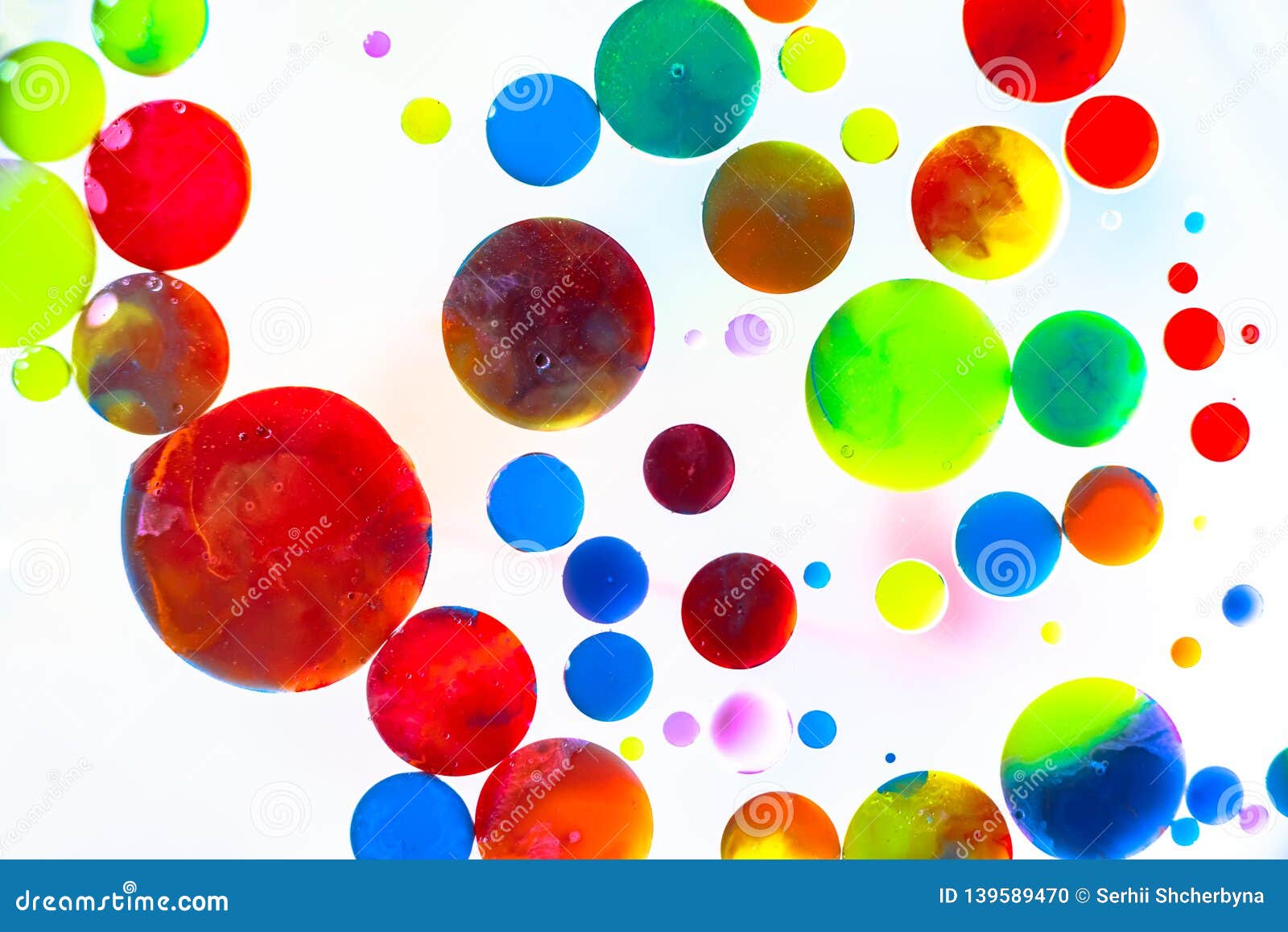 Nice Color Bubbles on White Background Abstract Stock Photo - Image of ...