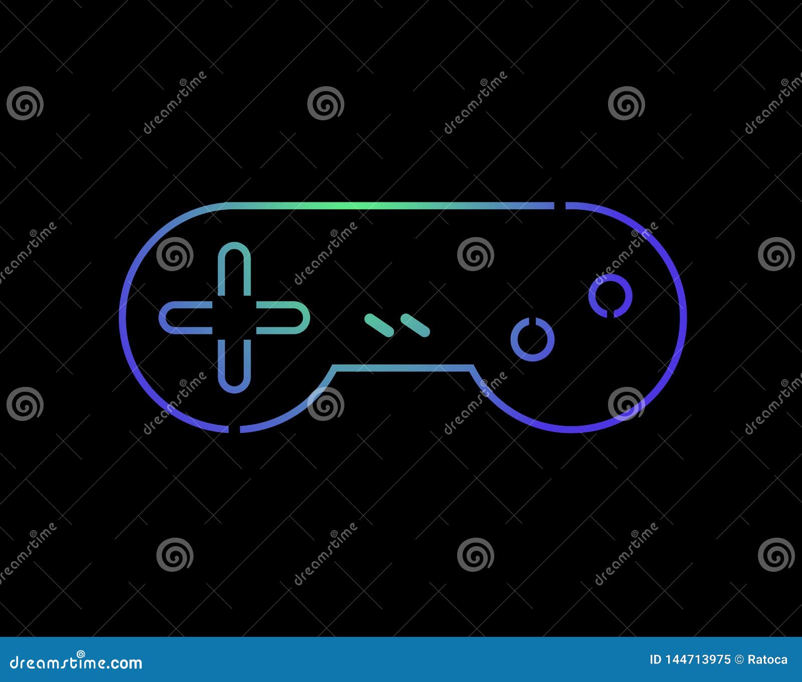Nice Color Retro Control Symbol Stock Vector - Illustration of arcade ...