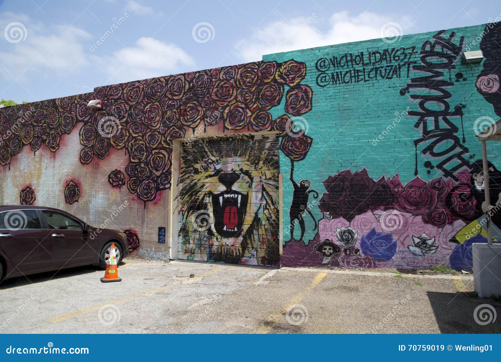Nice Colorful Graffiti on the Wall Editorial Stock Image - Image of ...